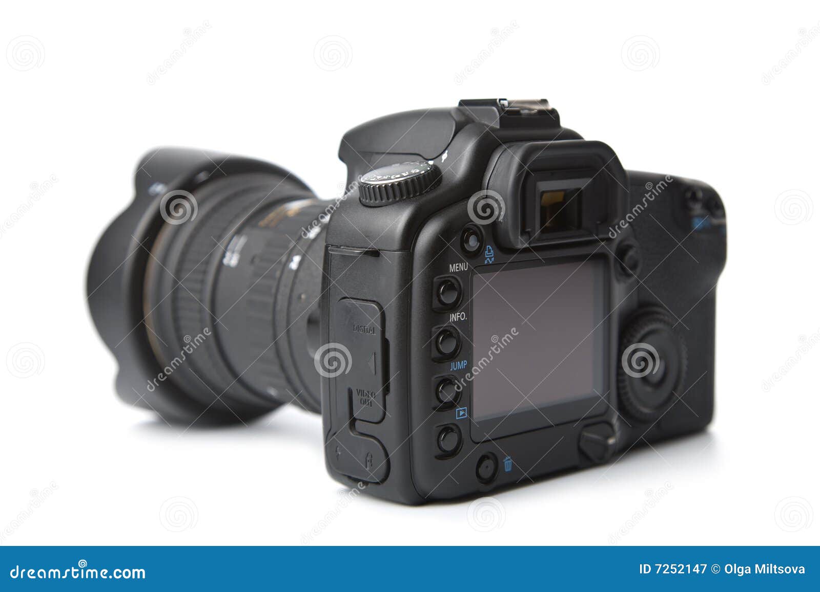 Black DSLR camera isolated stock image. Image of body - 7252147
