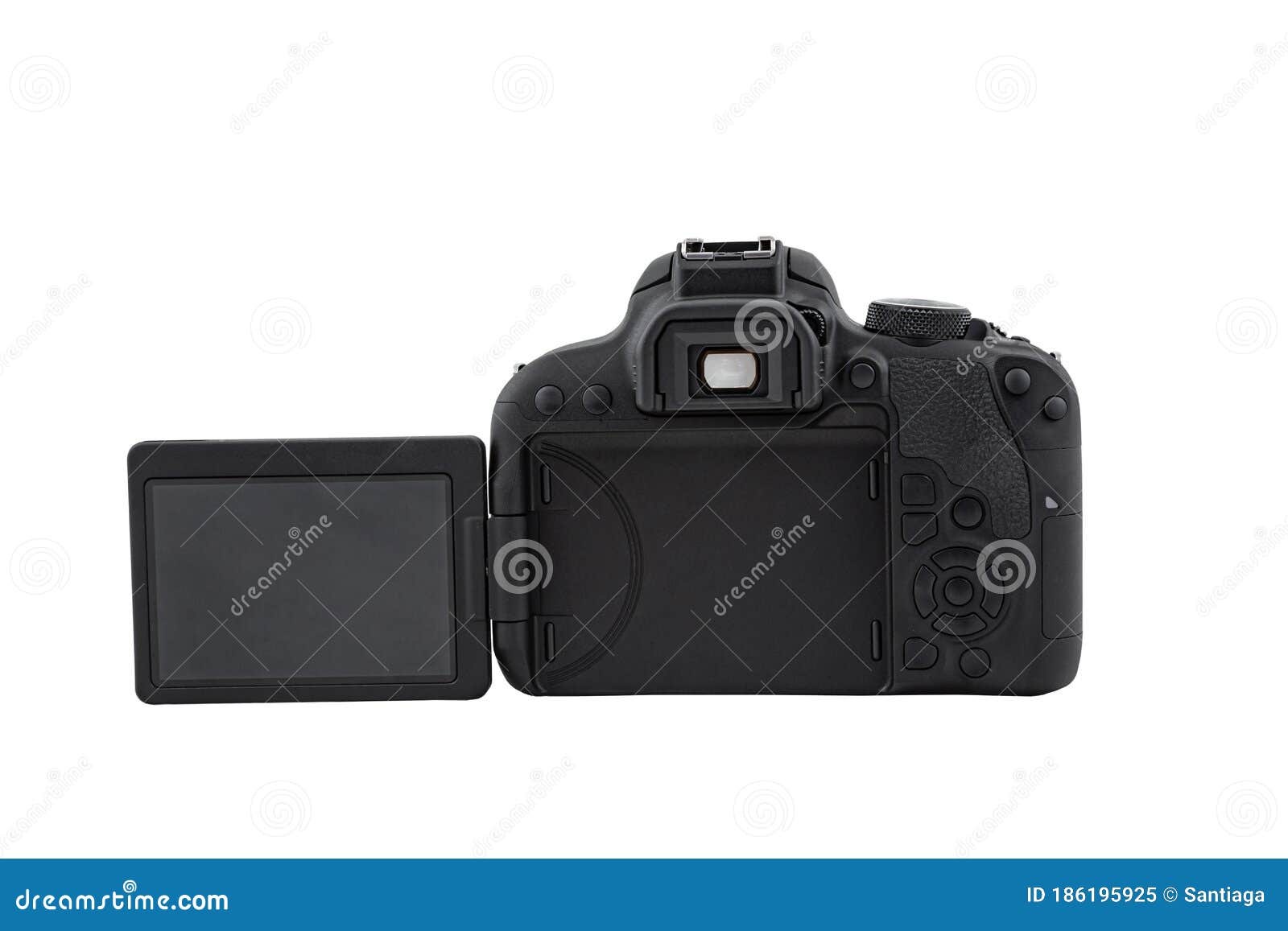 Black Camera Isolated on a White Background Stock Image - Image of ...