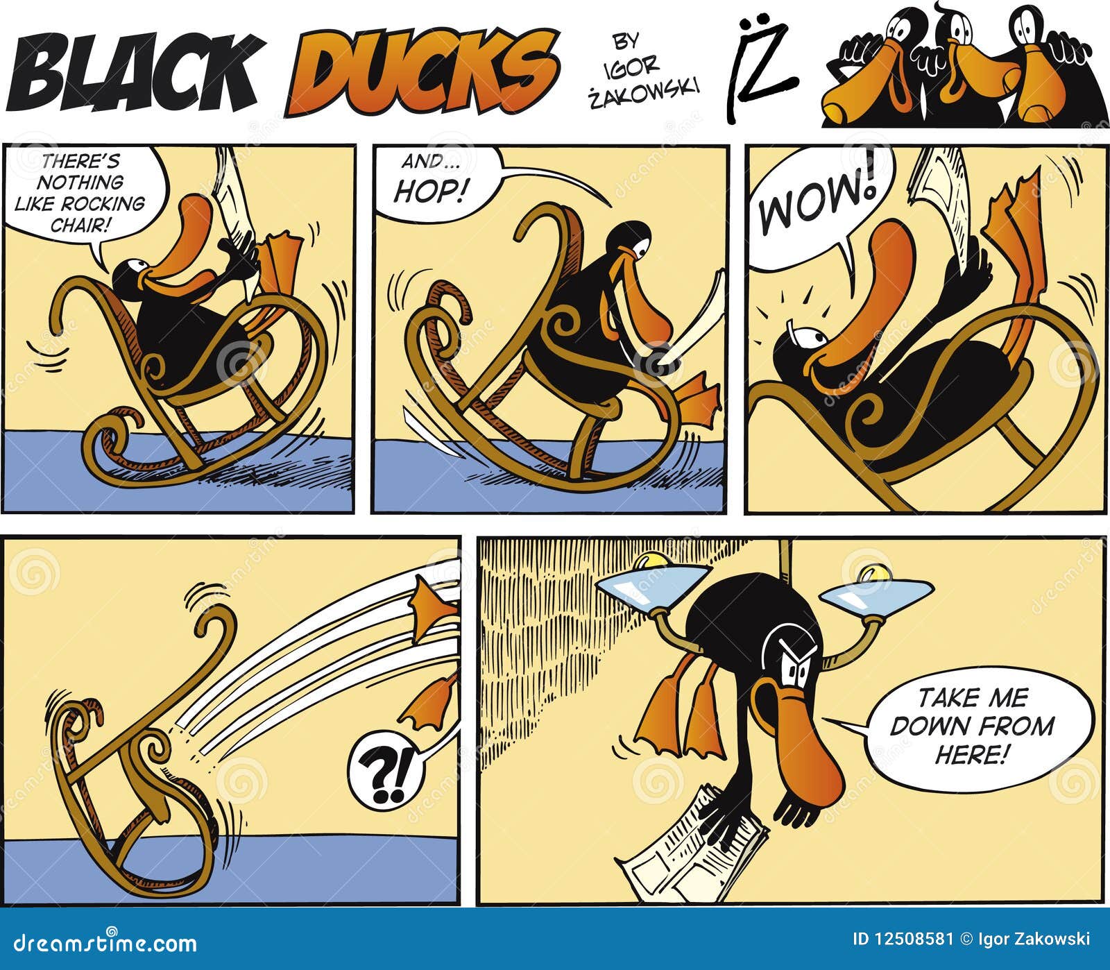 Black Ducks Comic Strip Episode 2 Stock Vector - Illustration of ...
