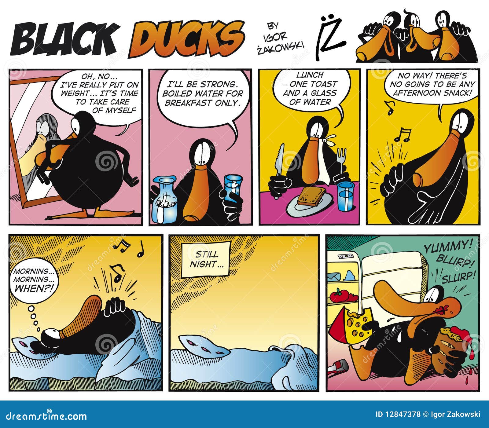Black Ducks Comic Strip Episode 7 Stock Vector - Illustration of beak ...