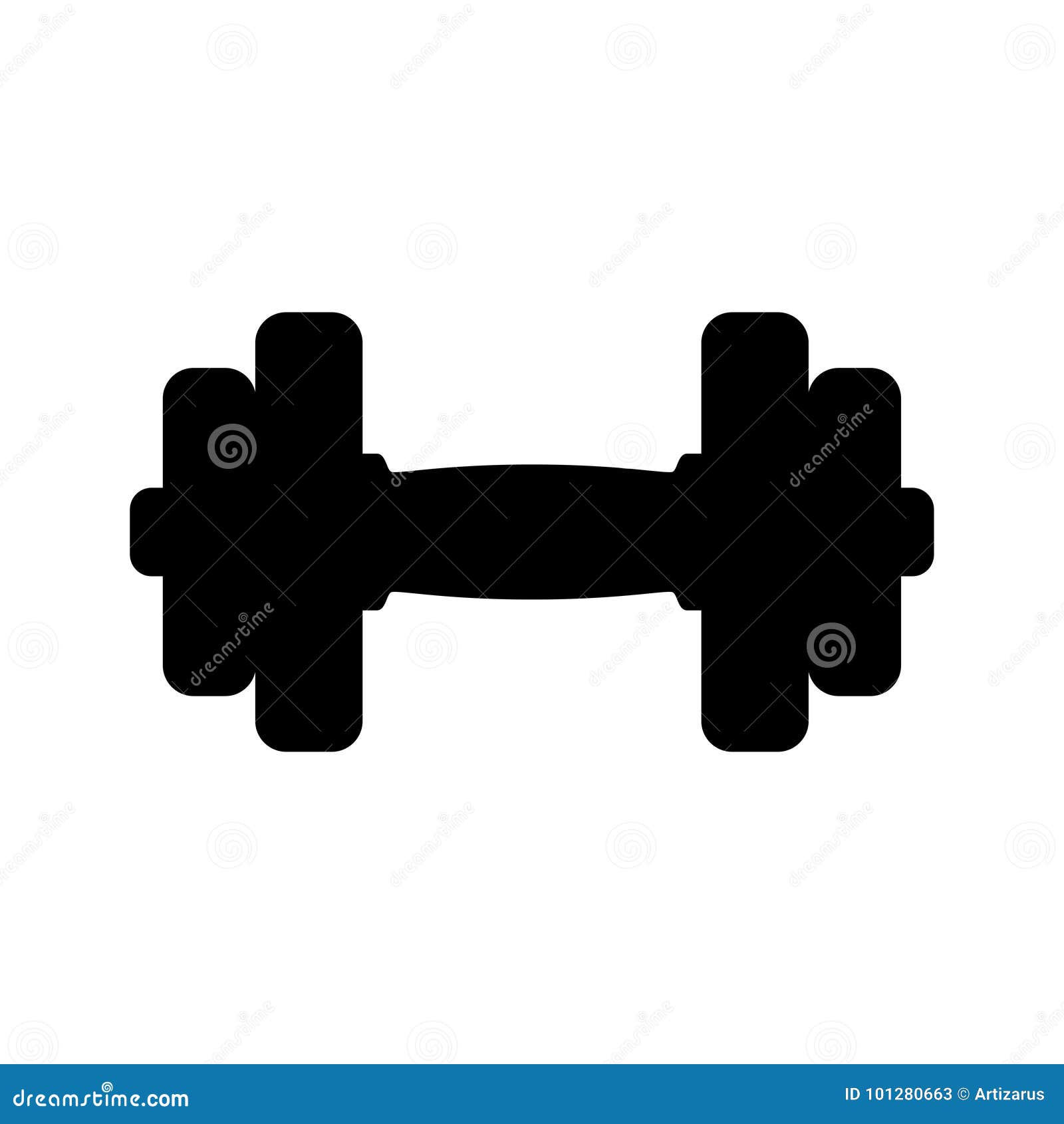Dumbbell icon stock vector. Illustration of bodybuilding - 101280663
