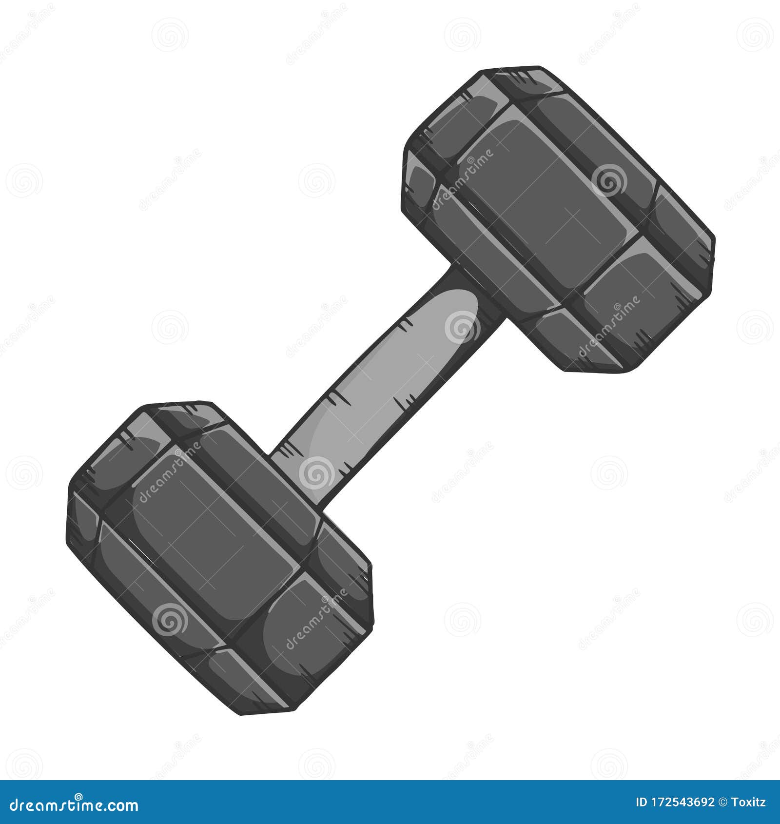Cartoon Dumbbell
