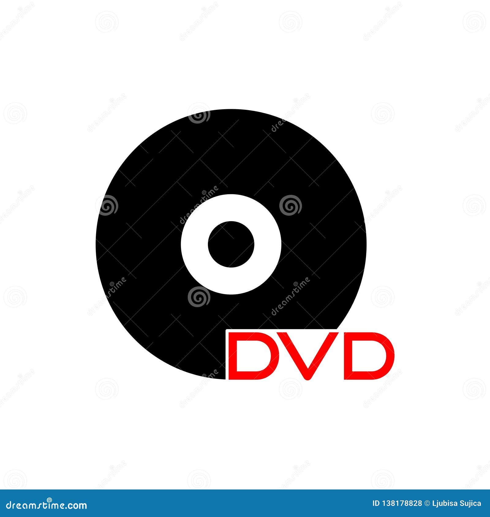 Black Dvd Icon or Logo Isolated on White Stock Vector - Illustration of ...