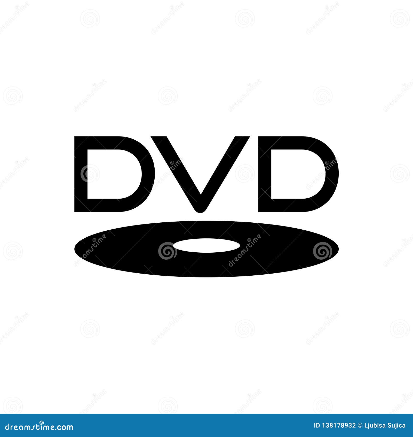 Black Dvd Icon or Logo Isolated on White Editorial Photography ...