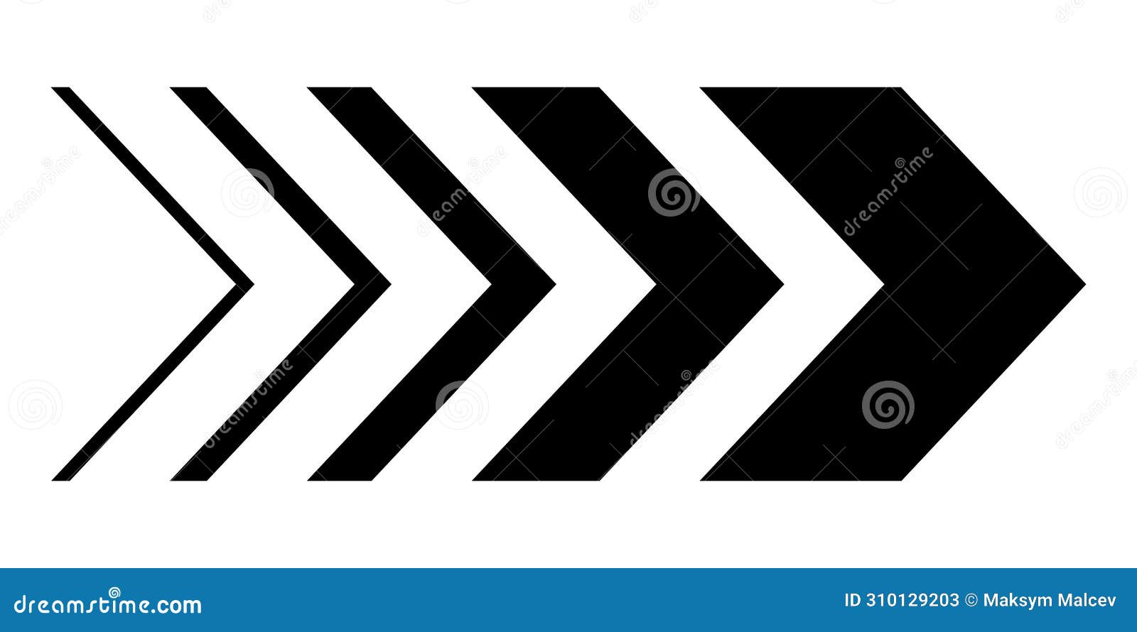 Black Dynamic Arrow Symbol. Modern Arrow Icon Stock Vector ...