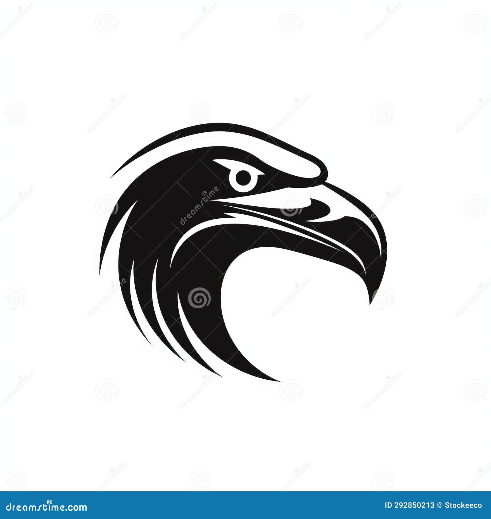 Black Eagle Head Vector Illustration - Clean and Simple Design Stock ...