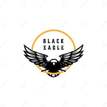 BLACK EAGLE LOGO DESIGN VECTOR Stock Vector - Illustration of force ...