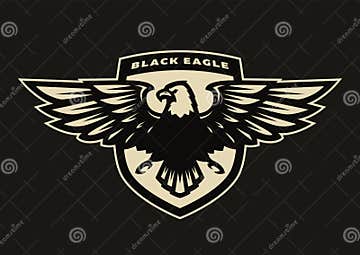 Black Eagle Symbol, Emblem. Stock Vector - Illustration of national ...