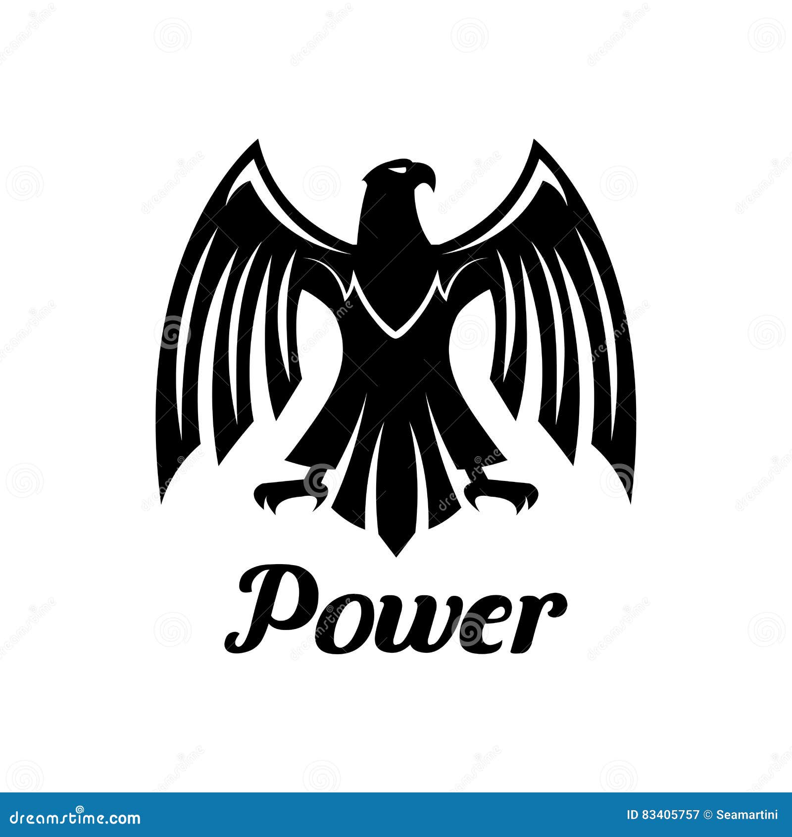 Black Eagle Vector Heraldic Gothic Icon Stock Vector - Illustration of ...