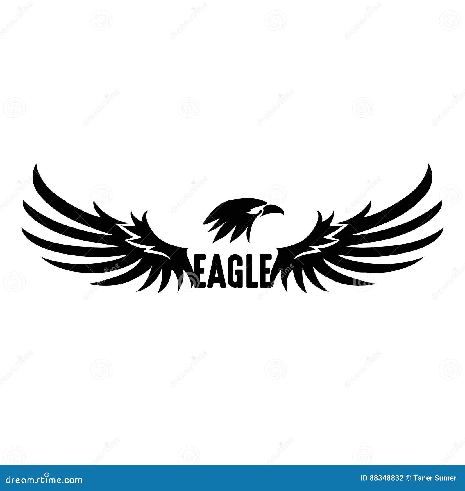 Black Eagle Vector stock vector. Illustration of predator - 88348832
