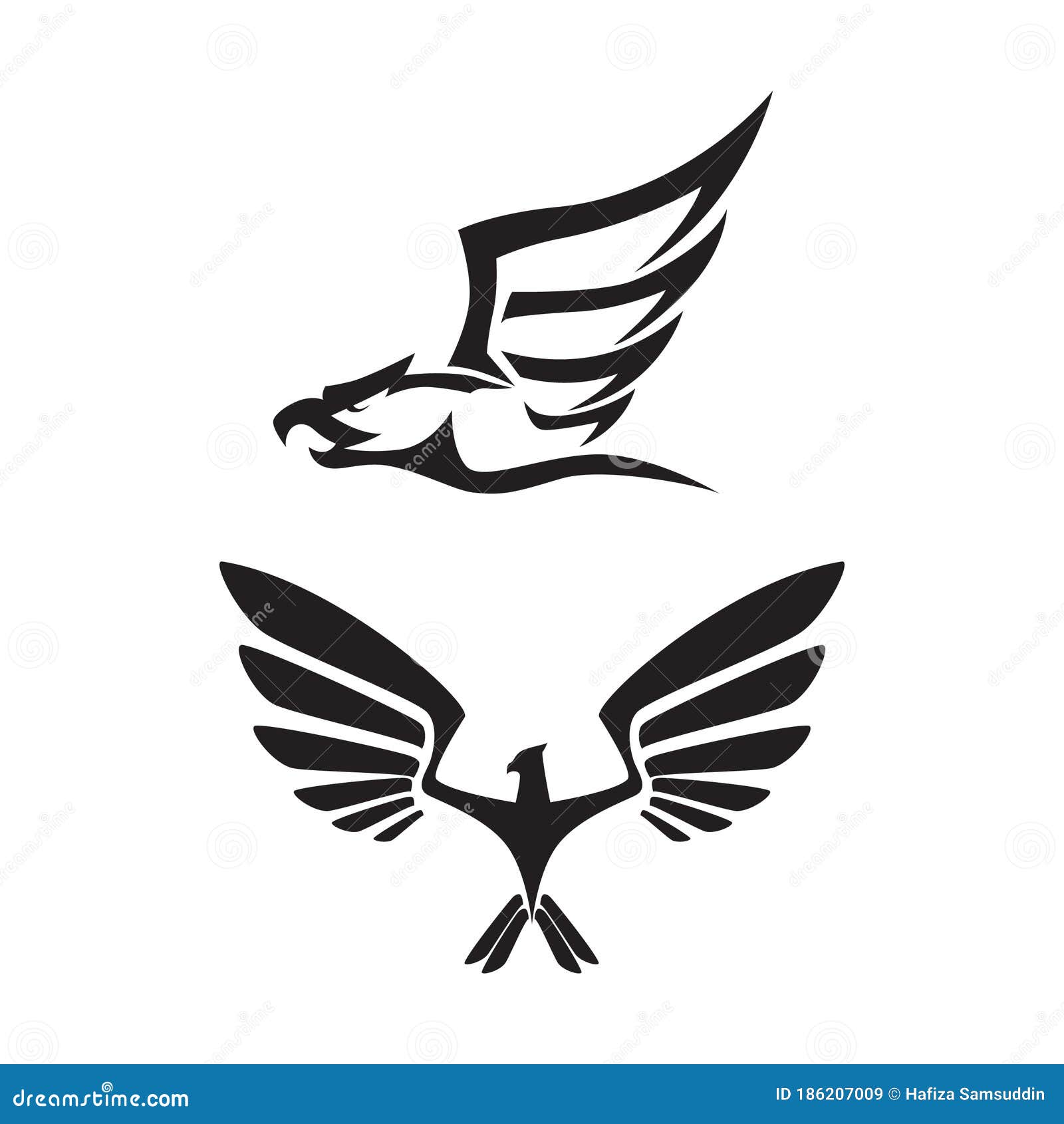 Black Eagles. Vector Illustration Decorative Design Stock Vector ...