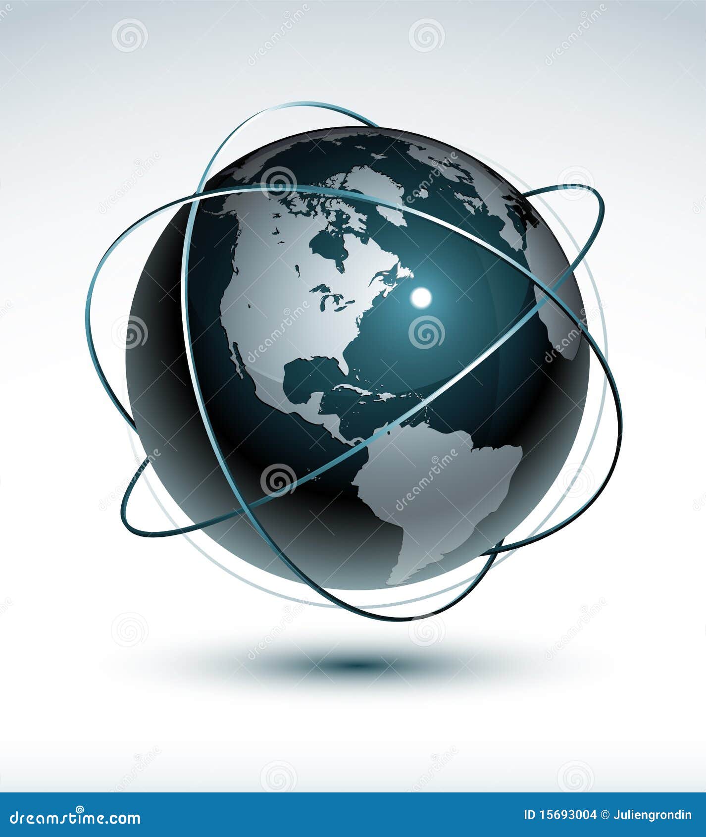 Black Earth Encircled by Ring Stock Vector - Illustration of circling ...