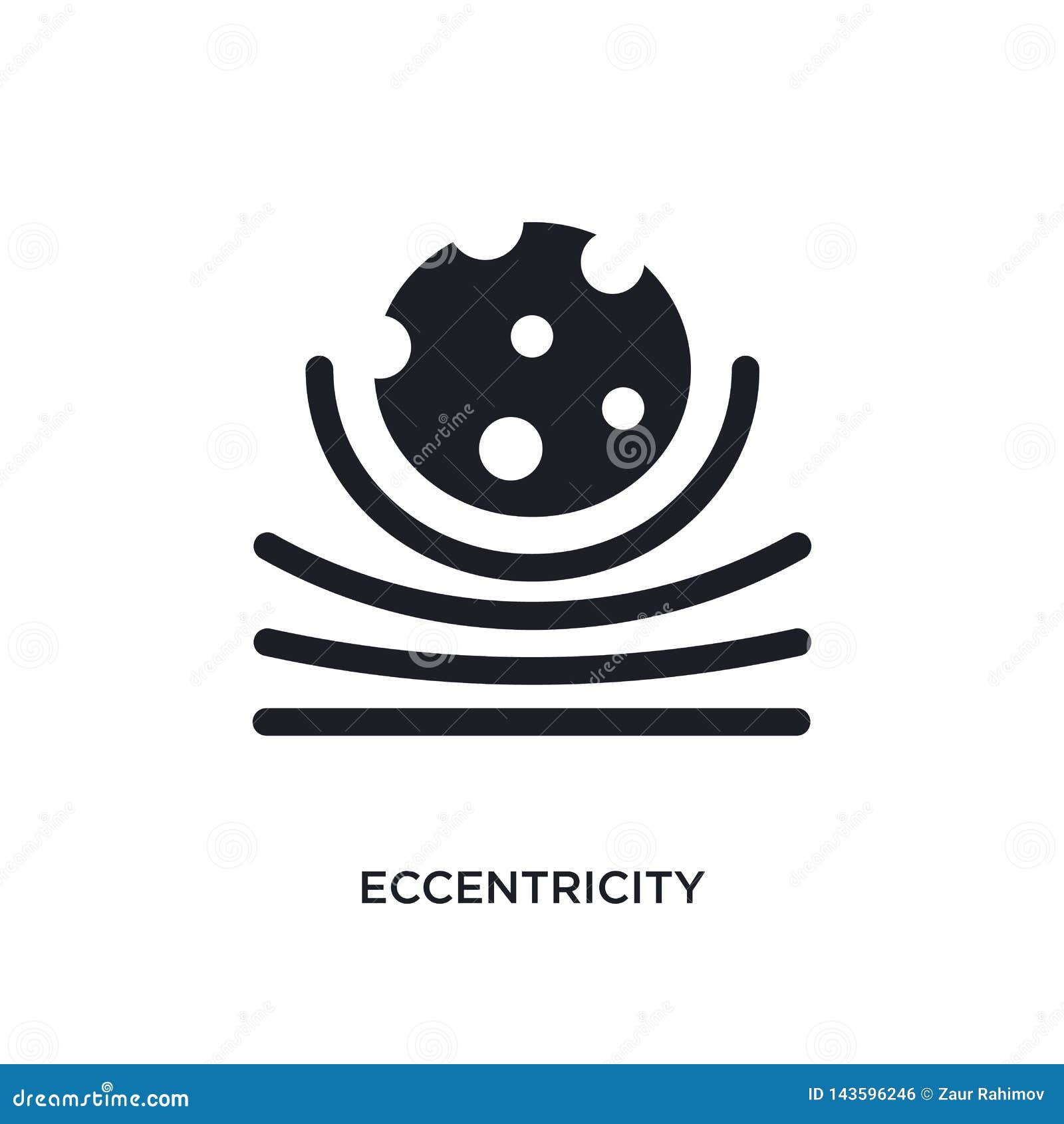 Black Eccentricity Isolated Vector Icon. Simple Element Illustration ...