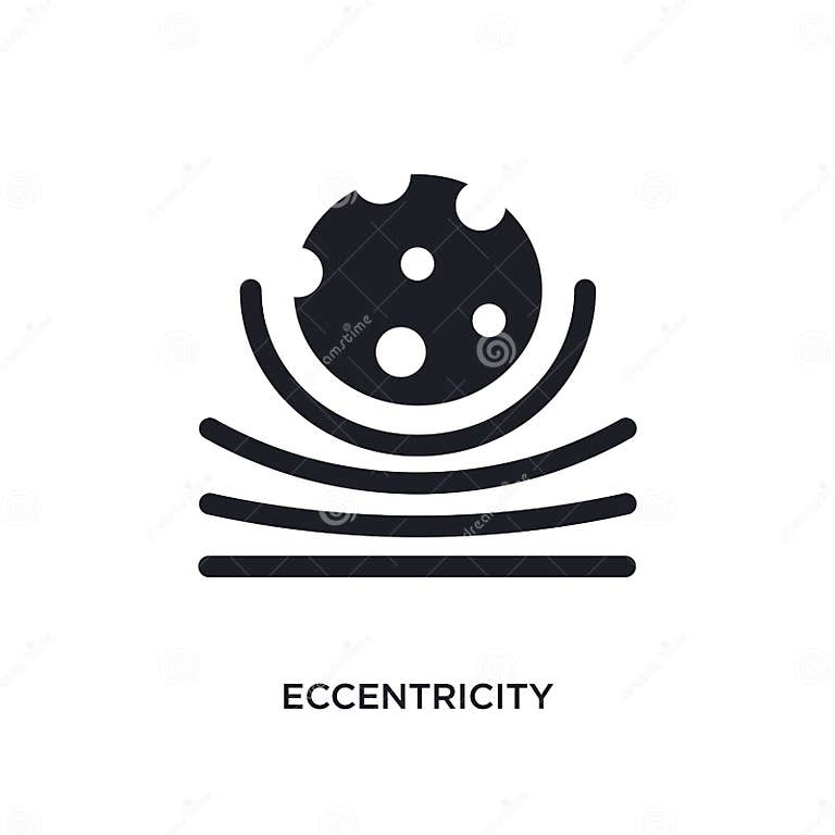 Black Eccentricity Isolated Vector Icon. Simple Element Illustration ...