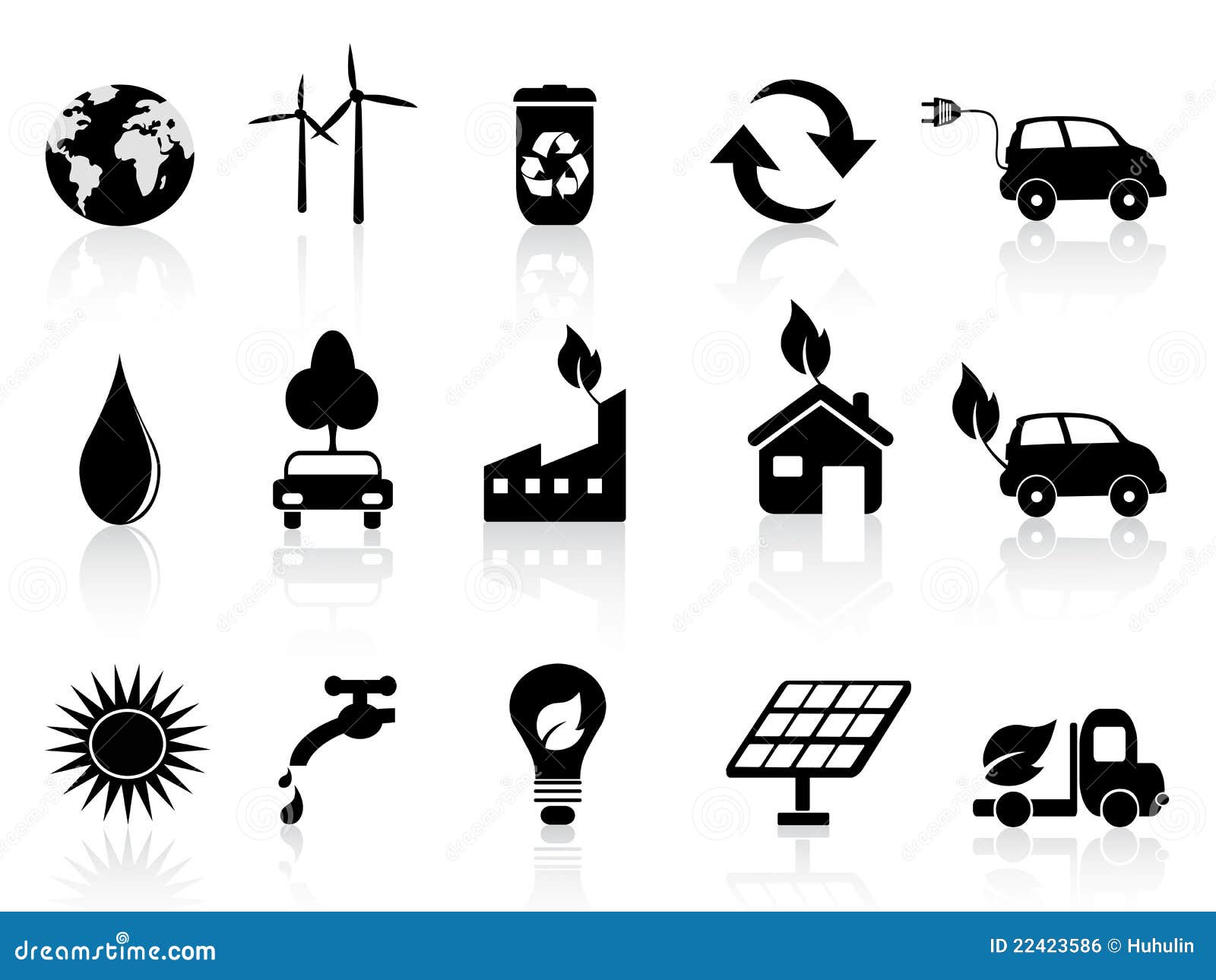 Black eco icon stock vector. Illustration of garbage - 22423586