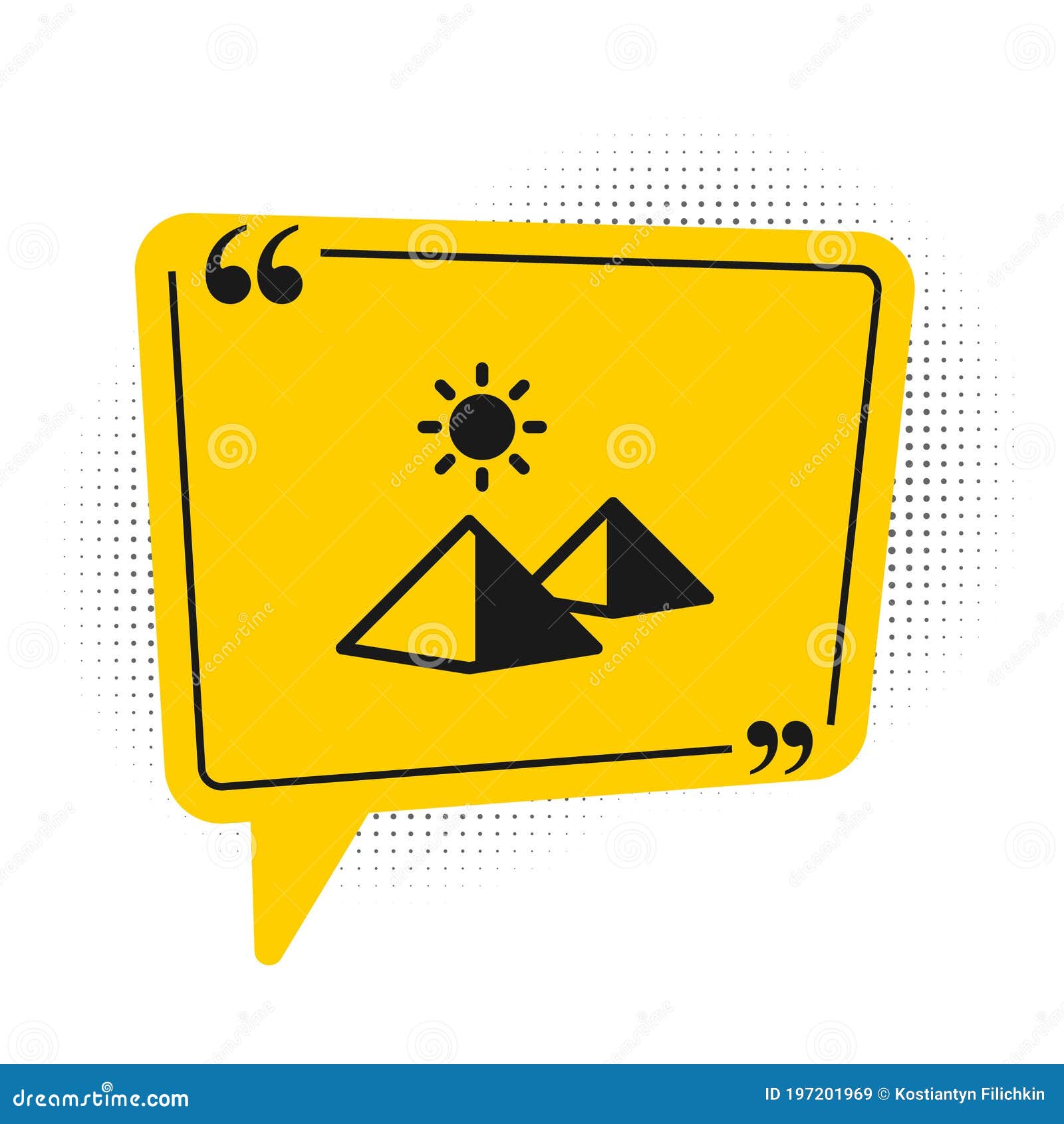 Black Egypt Pyramids Icon Isolated on White Background. Symbol of ...