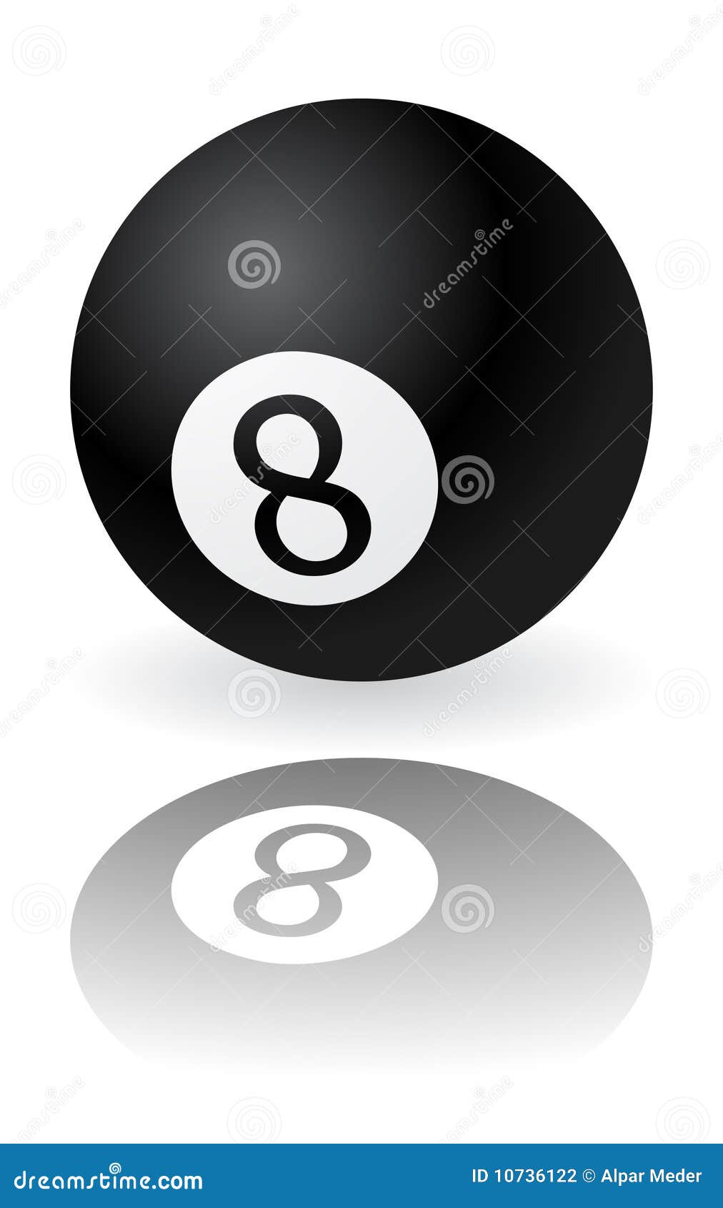 Black Eight Ball Vector Illustration | CartoonDealer.com #11574812