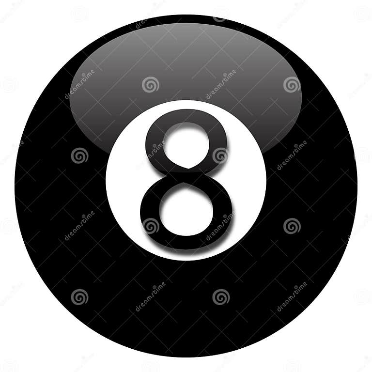 Black eight ball stock vector. Illustration of black - 11574812