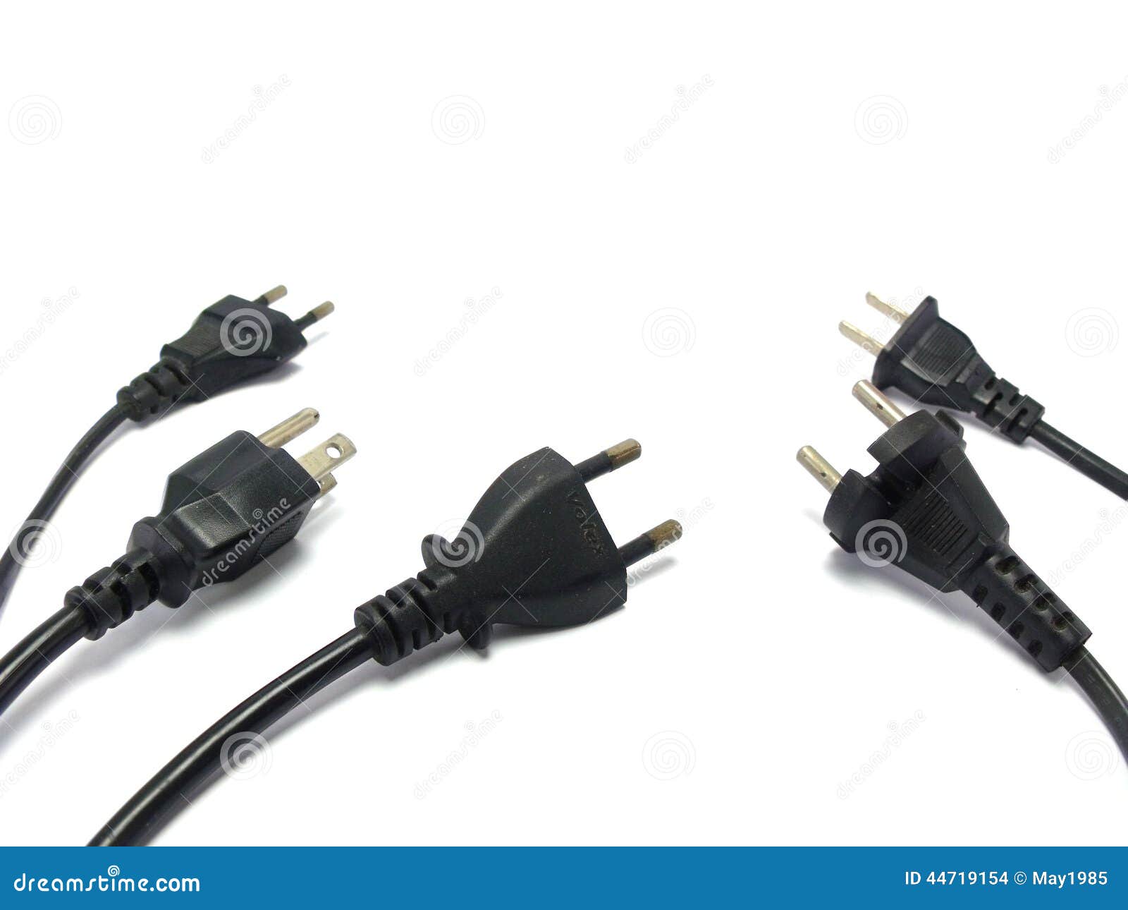 Black electric cable stock photo. Image of plug, cord - 44719154