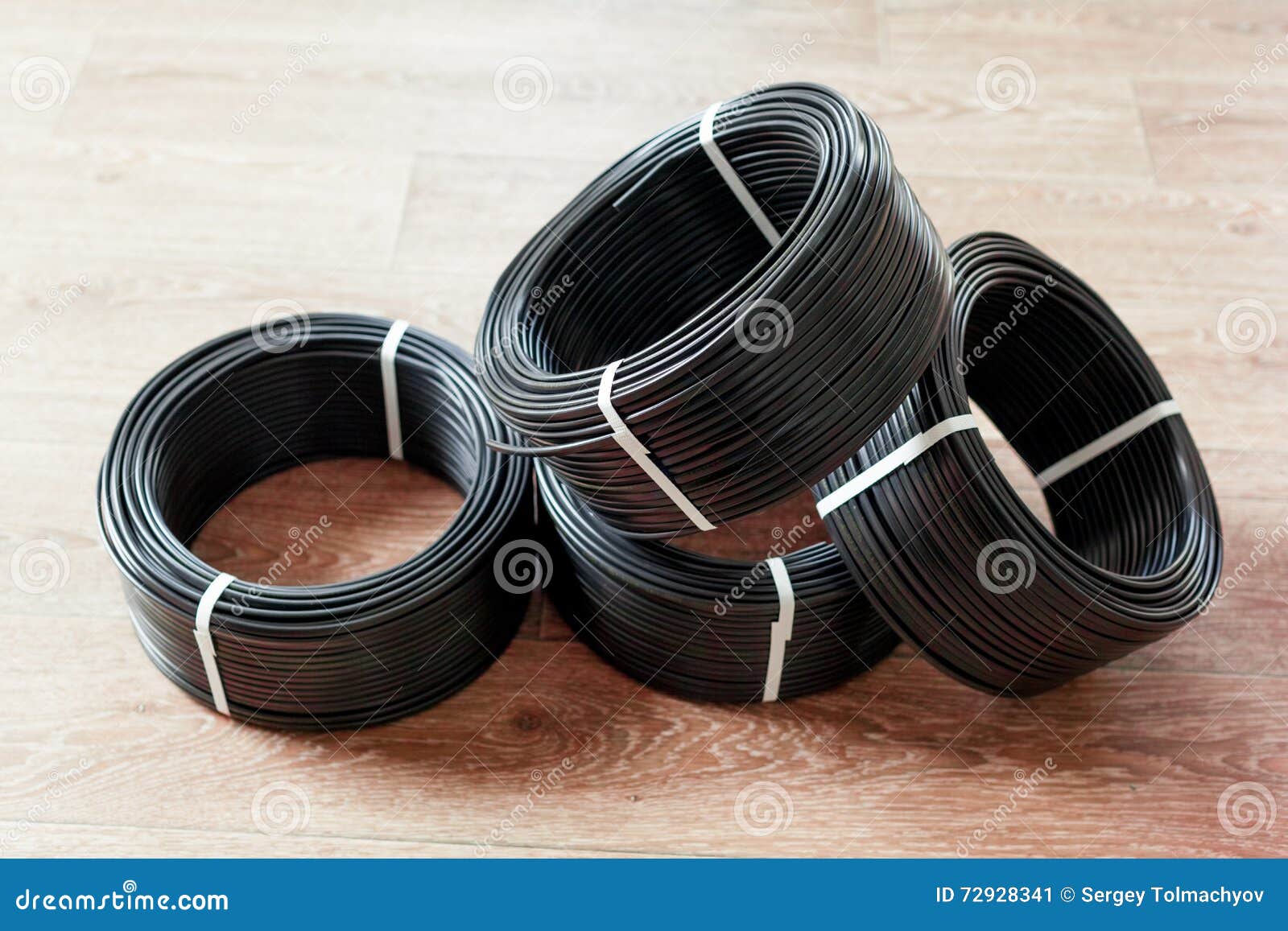 Black electric cable stock image. Image of point, parallel - 72928341