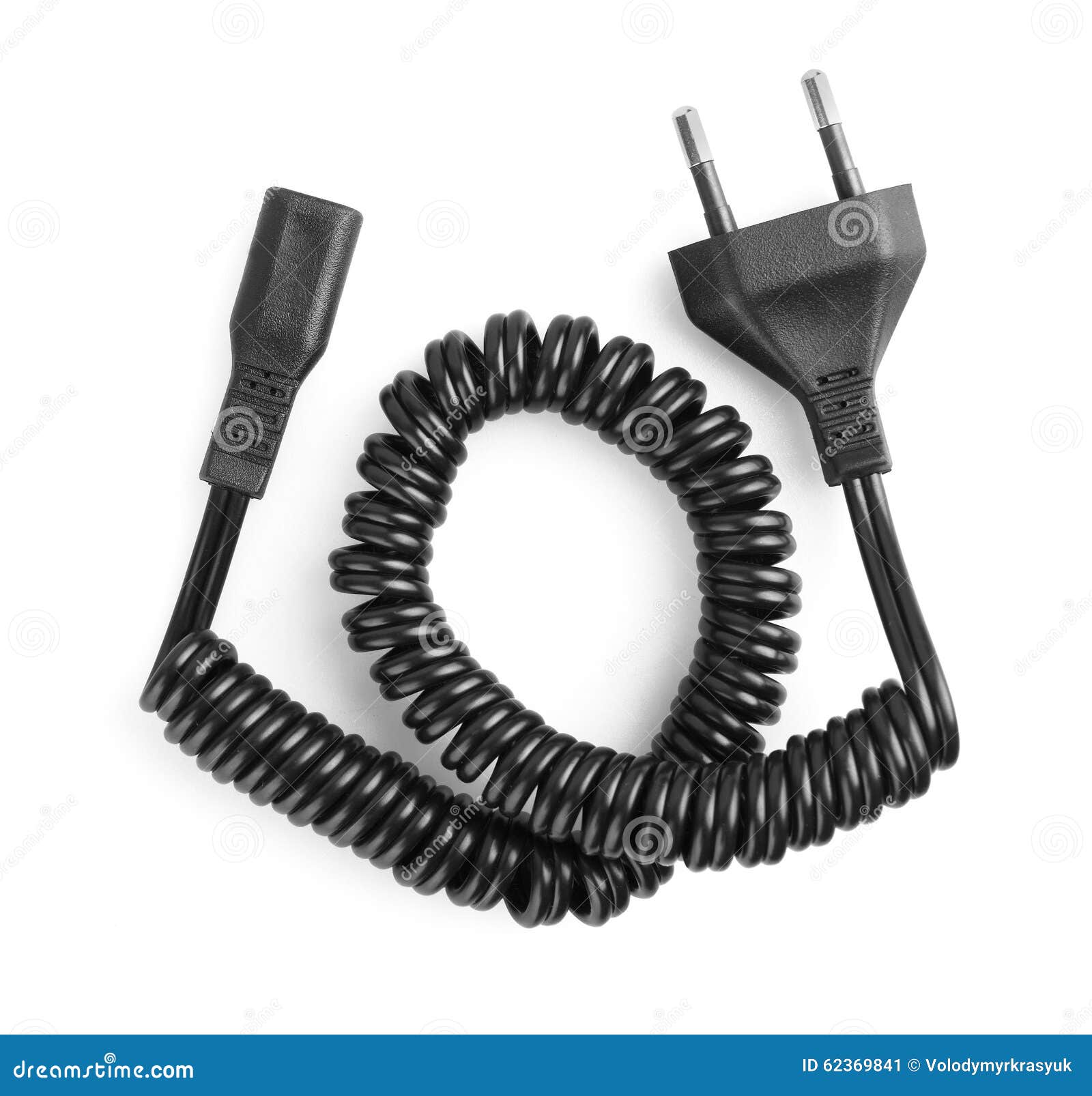 Black electric cable stock image. Image of cord, electrical - 62369841