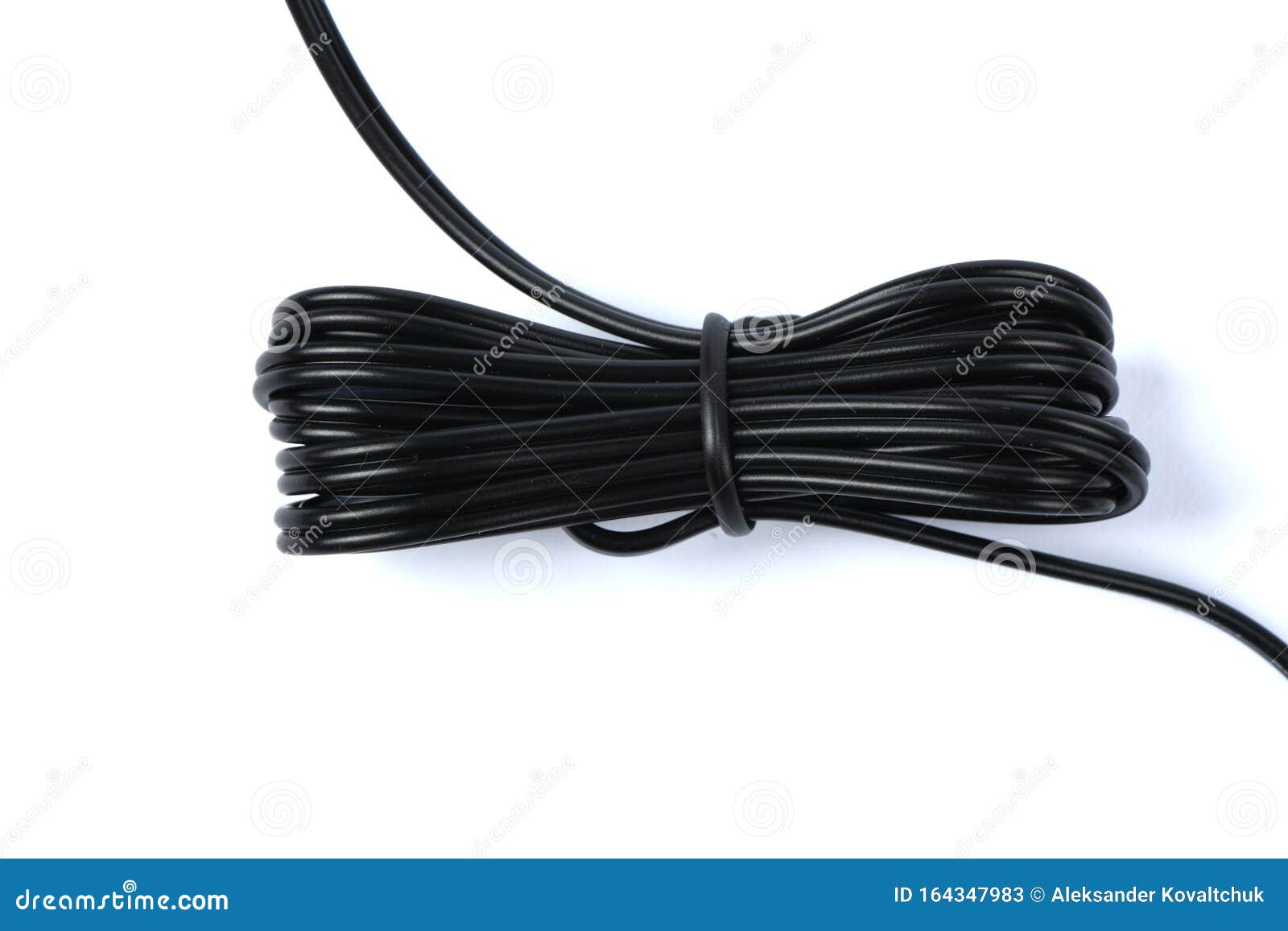 Black electric cable stock image. Image of electricity - 164347983