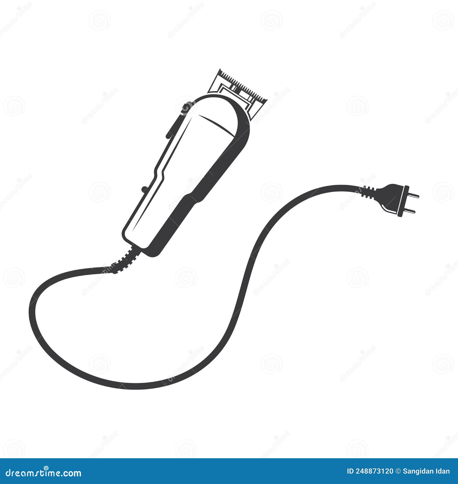 Black Electric Clippers Vector Icon Illustration Design Stock Vector ...