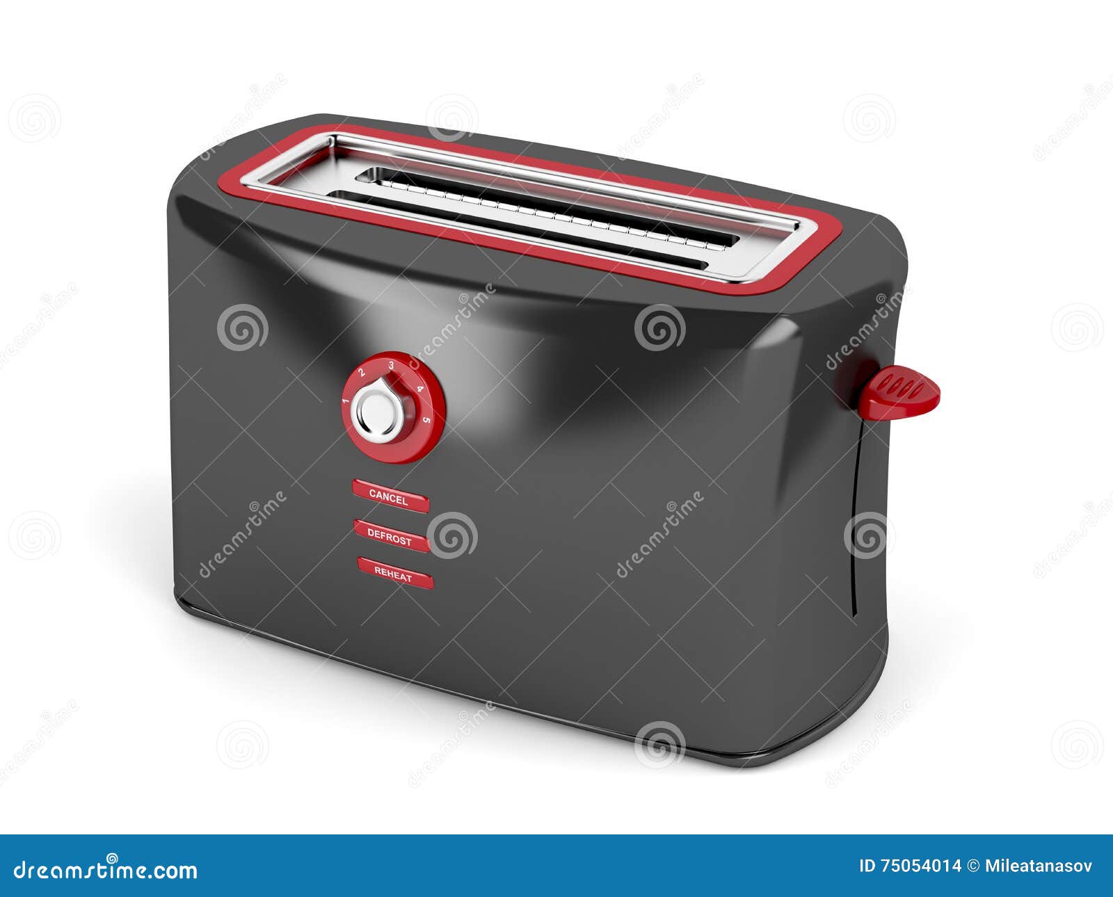 Black electric toaster stock illustration. Illustration of black - 75054014