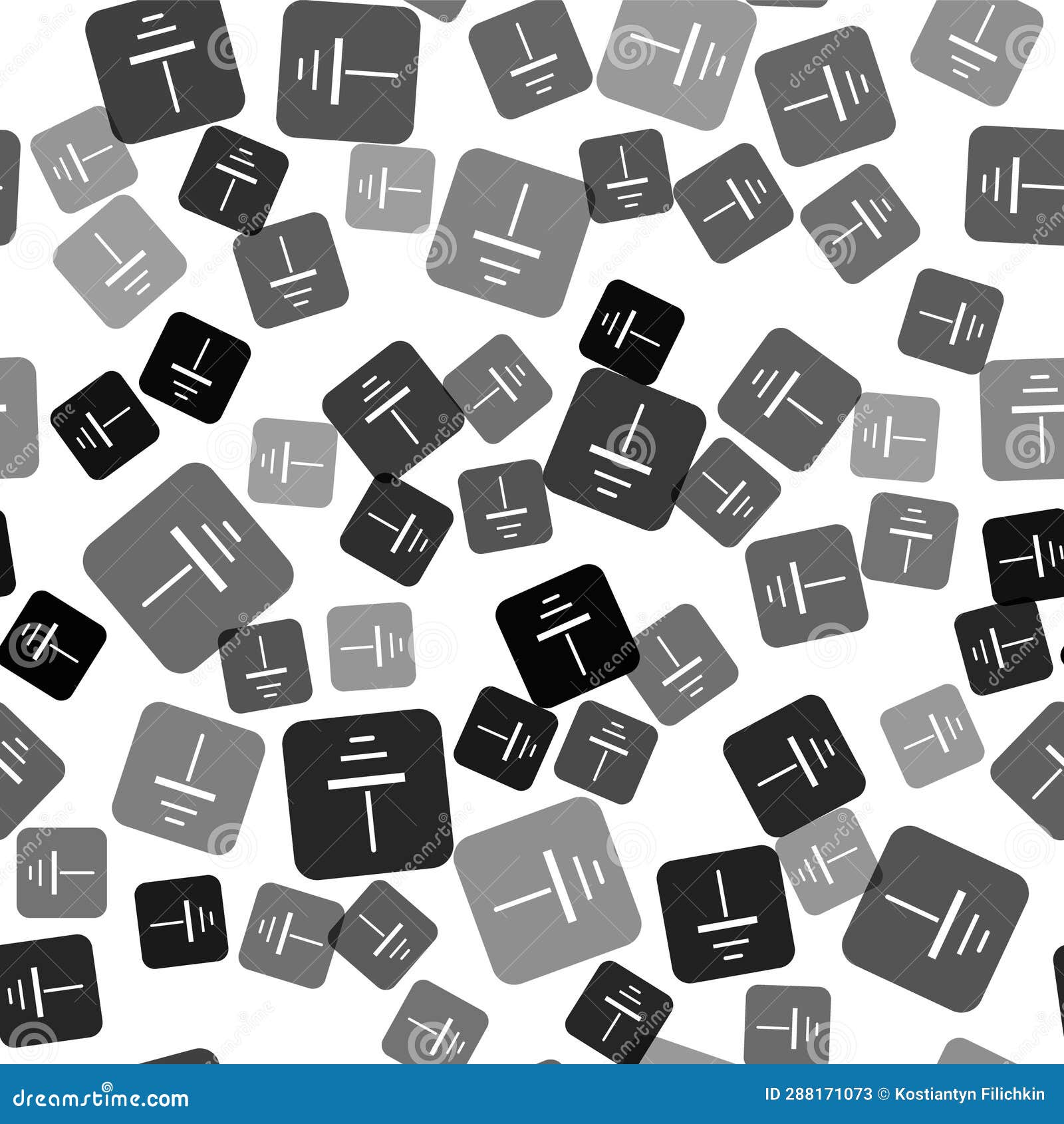 Black Electrical Symbol Ground Icon Isolated Seamless Pattern on White ...