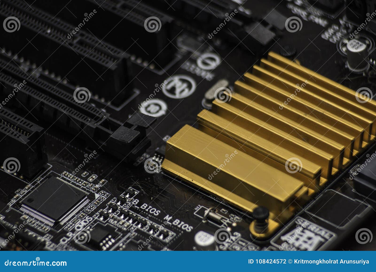 Black Electronic Circuit Boards. Stock Photo - Image of telephone ...