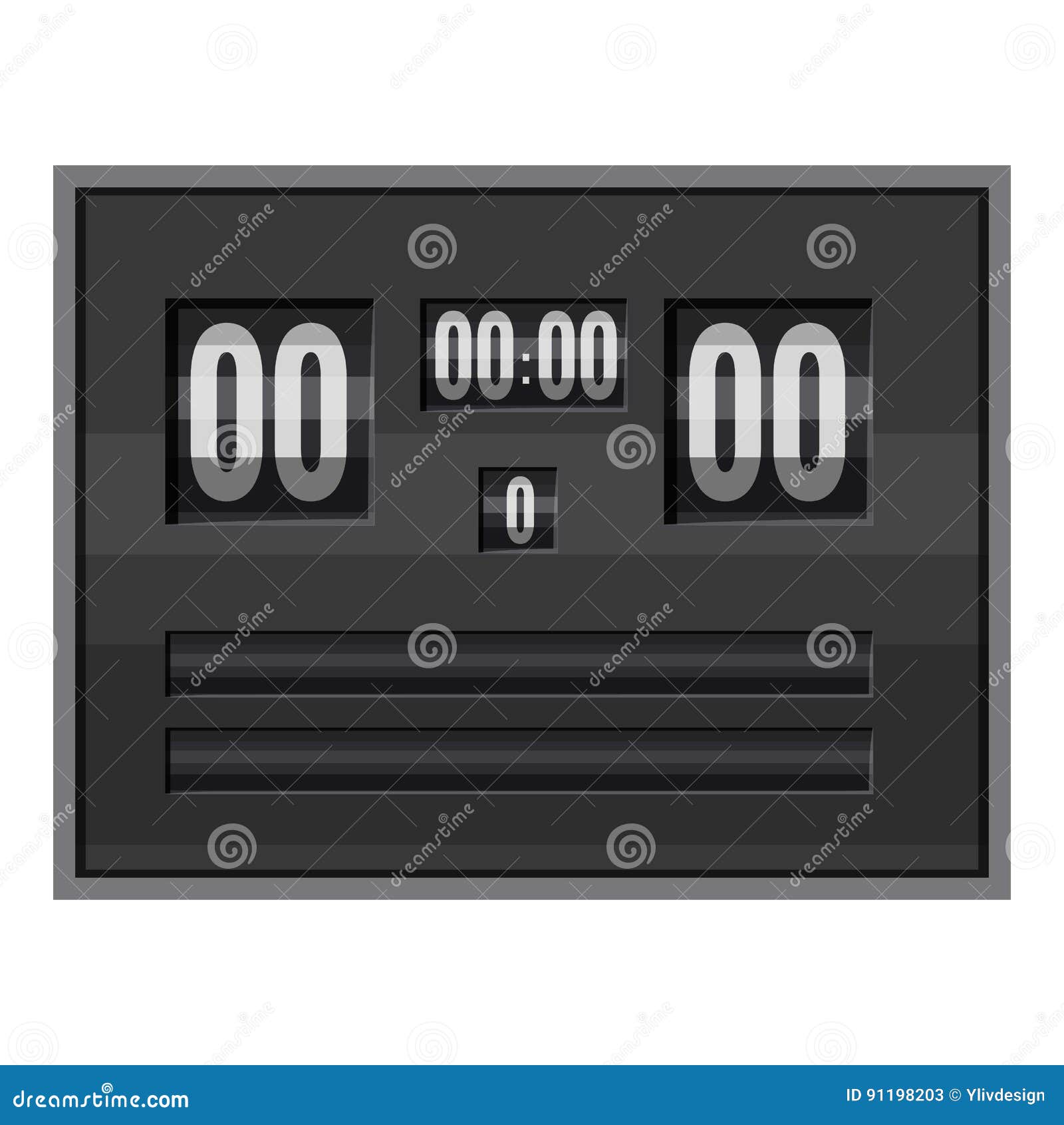 Electronic Soccer Scoreboard For Stadium Cartoon Vector | CartoonDealer ...