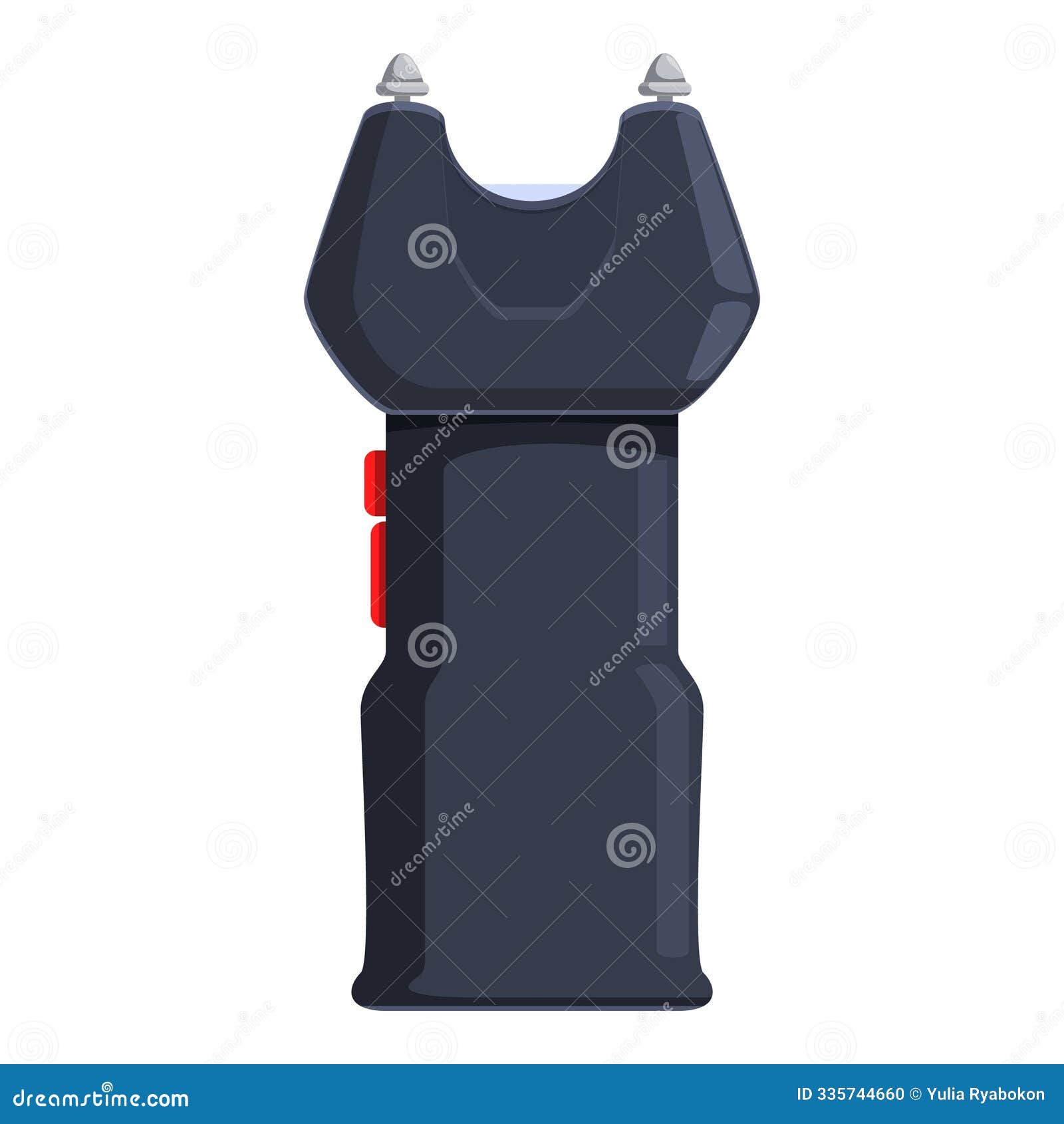 Black Electroshock Weapon Discharging High Voltage Stock Vector ...