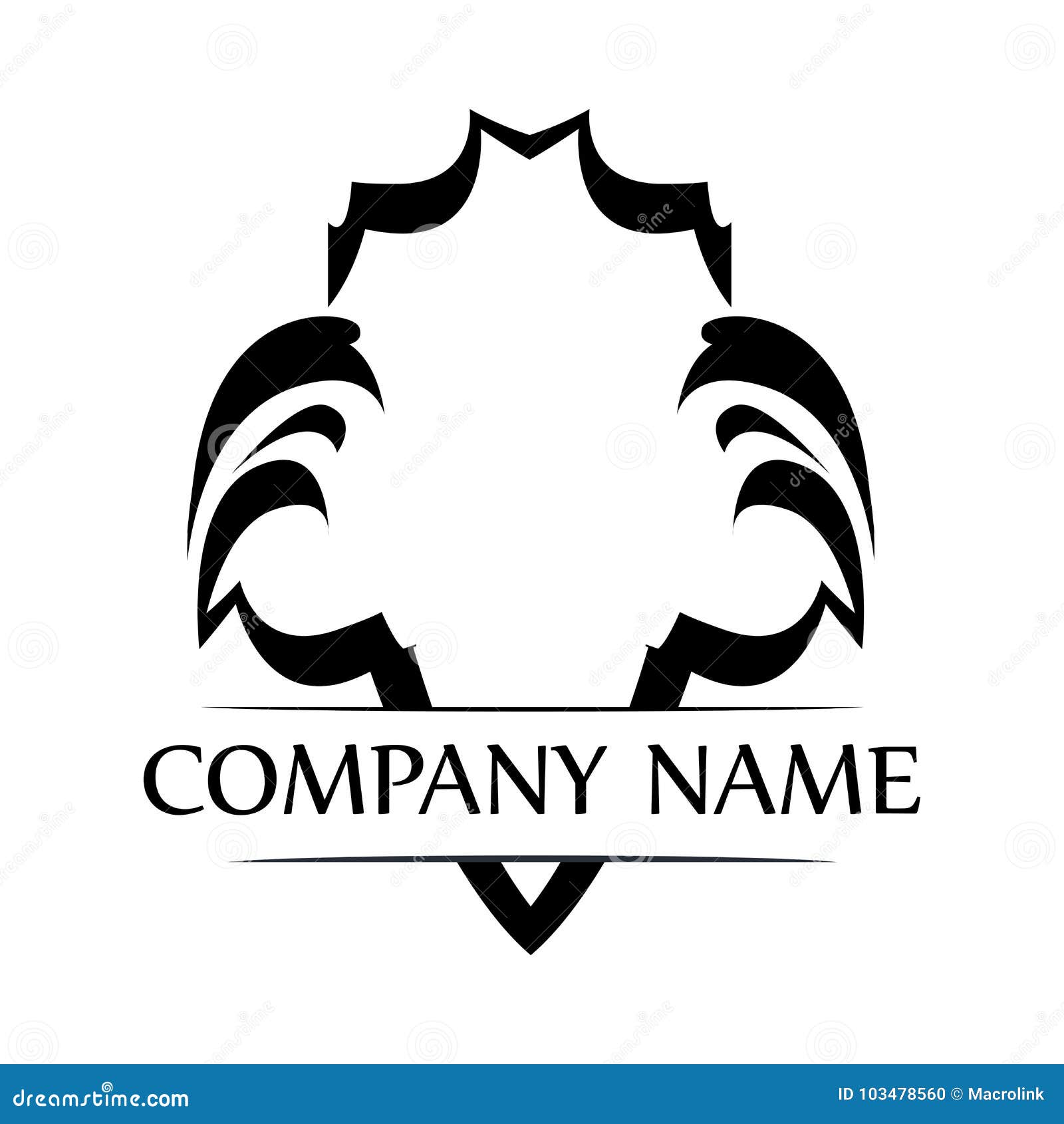 Black Elegant Line Art Blazon Stock Vector - Illustration of blazon ...