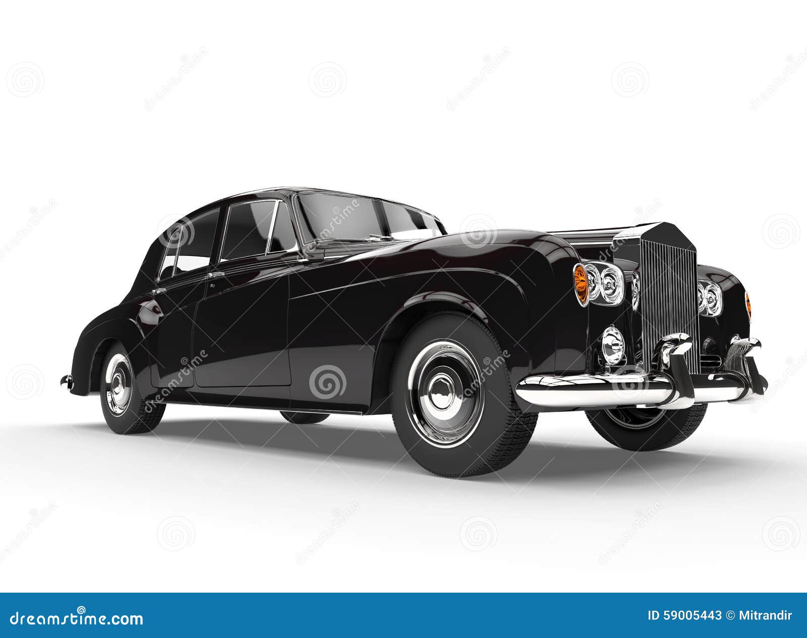 Black Elegant Vintage Car stock illustration. Illustration of model ...