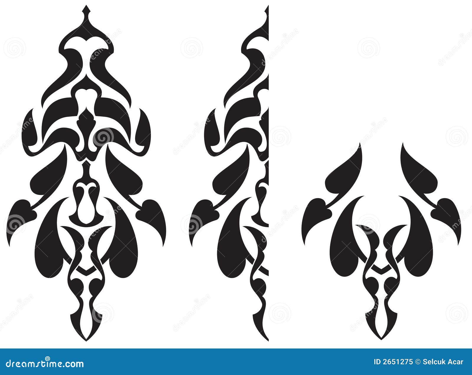 Black elements stock vector. Illustration of foliate, ciragan - 2651275
