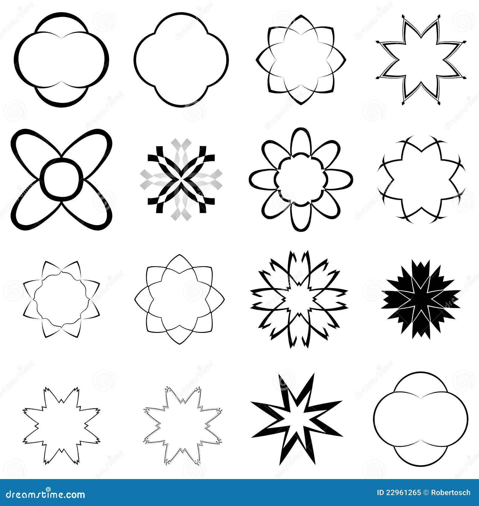 Black elements for design stock vector. Illustration of filigree - 22961265