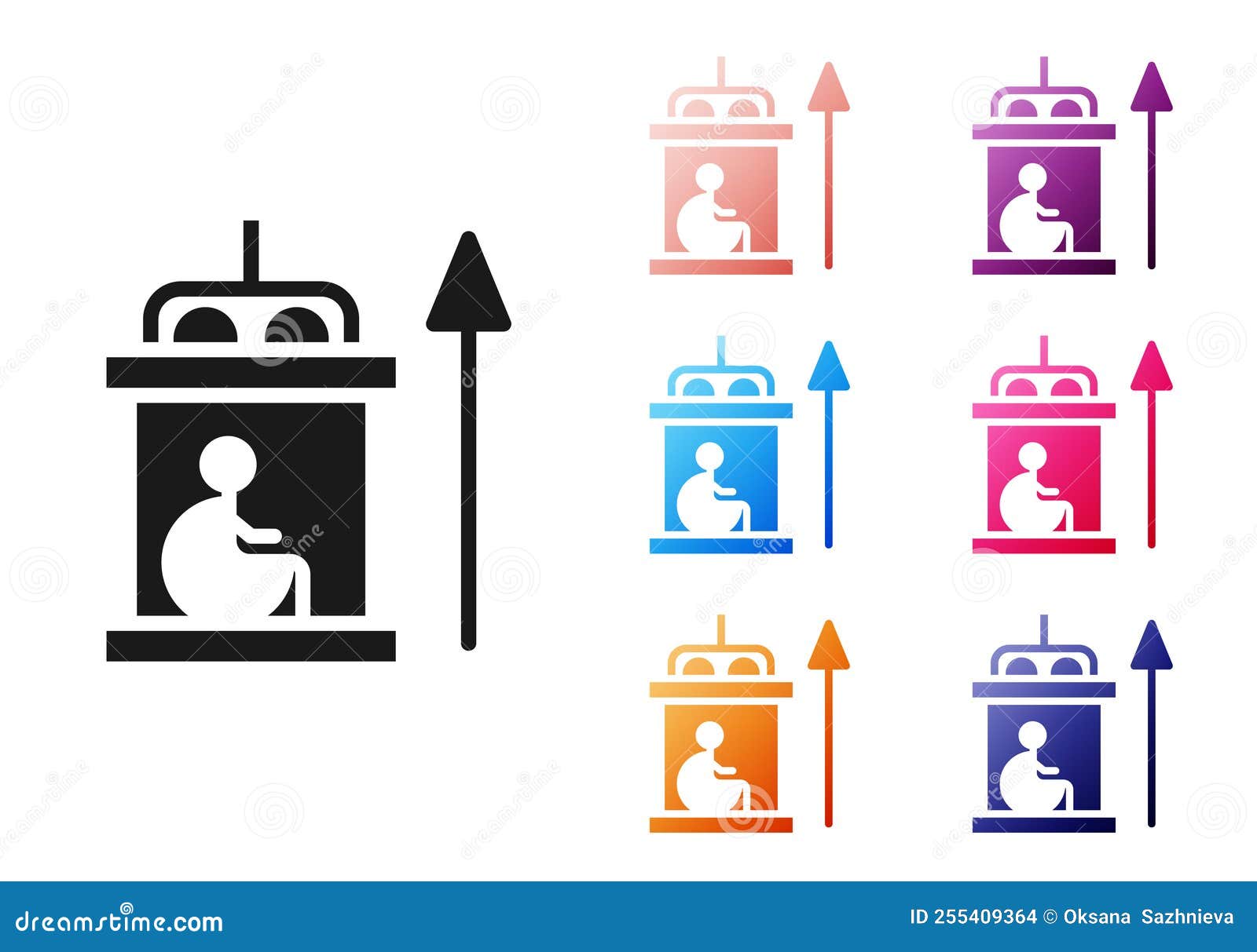 Black Elevator Isolated Vector Icon. Simple Element Illustration From ...