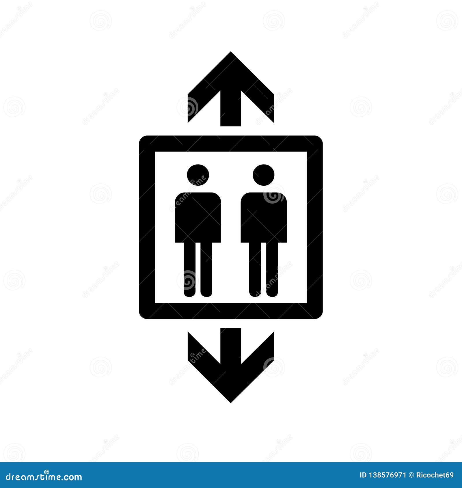 Black Elevator Isolated Vector Icon. Simple Element Illustration From ...
