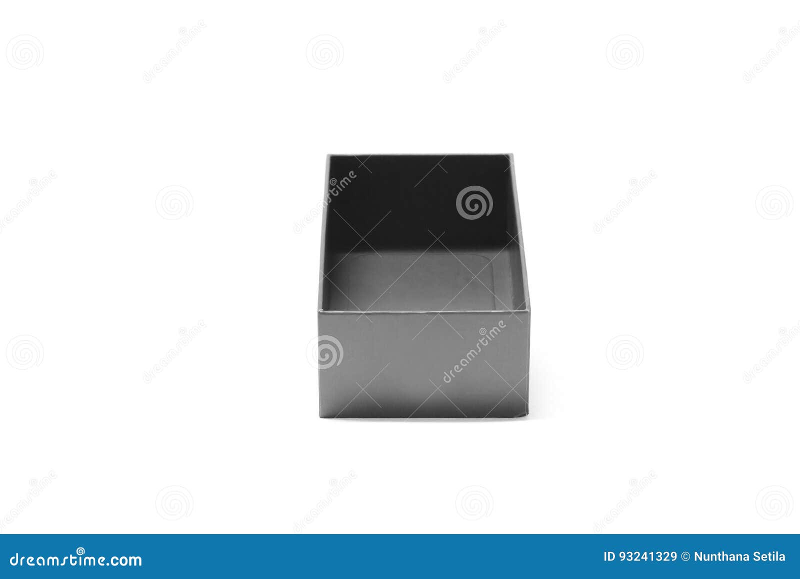 Black Empty Box on White Background Stock Image - Image of celebration ...