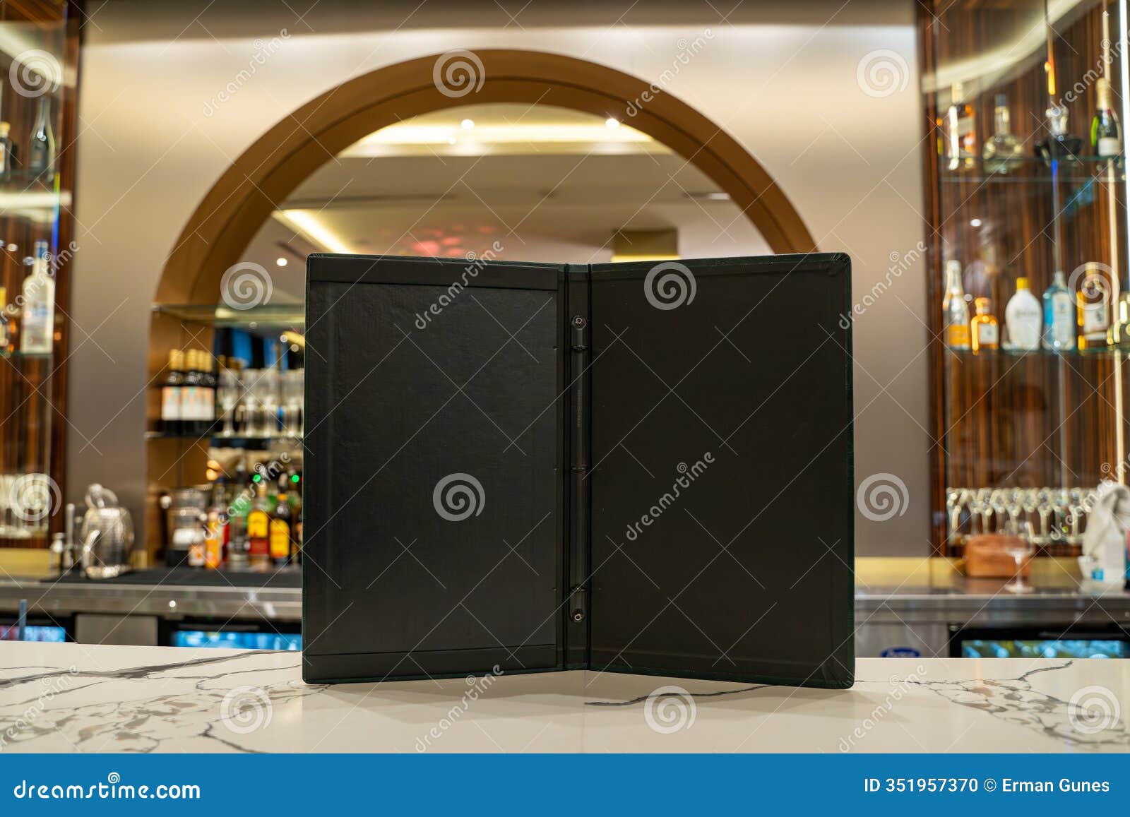 Black Empty Menu on Bar Background Stock Photo - Image of isolated ...