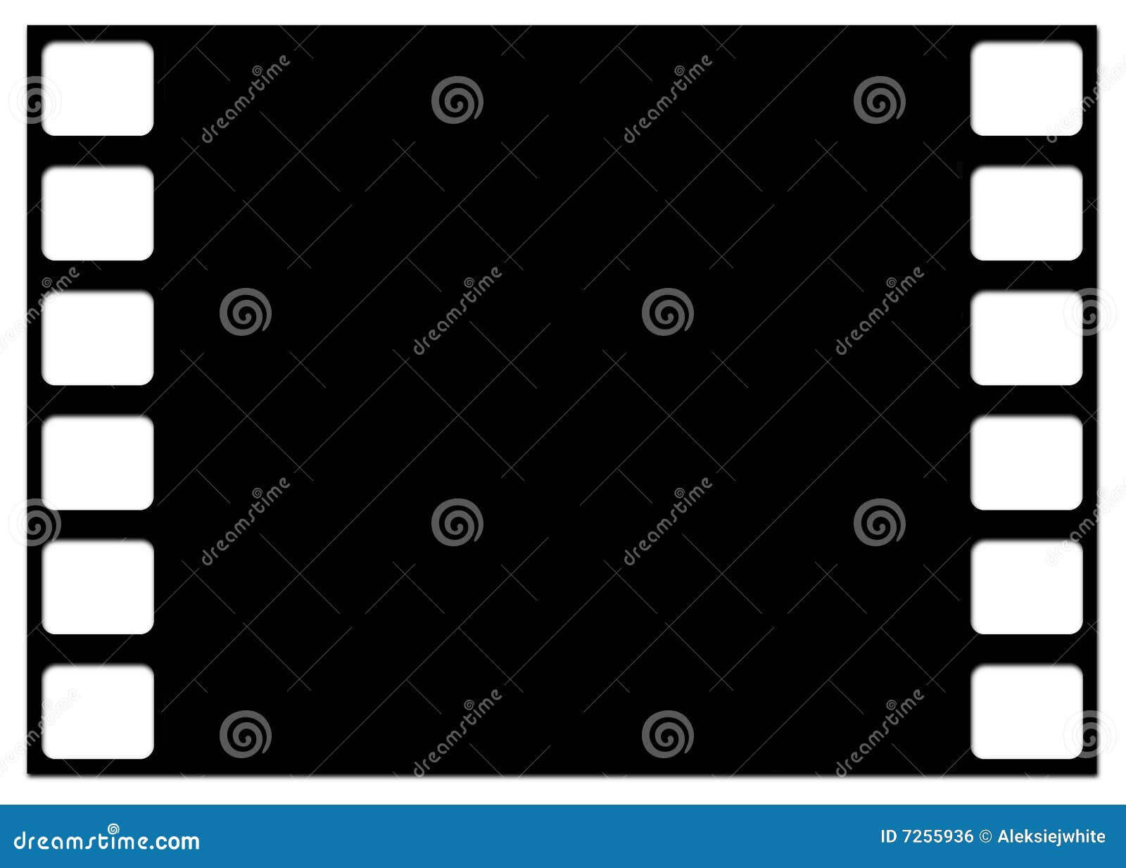 Black empty movie frame stock illustration. Illustration of black - 7255936
