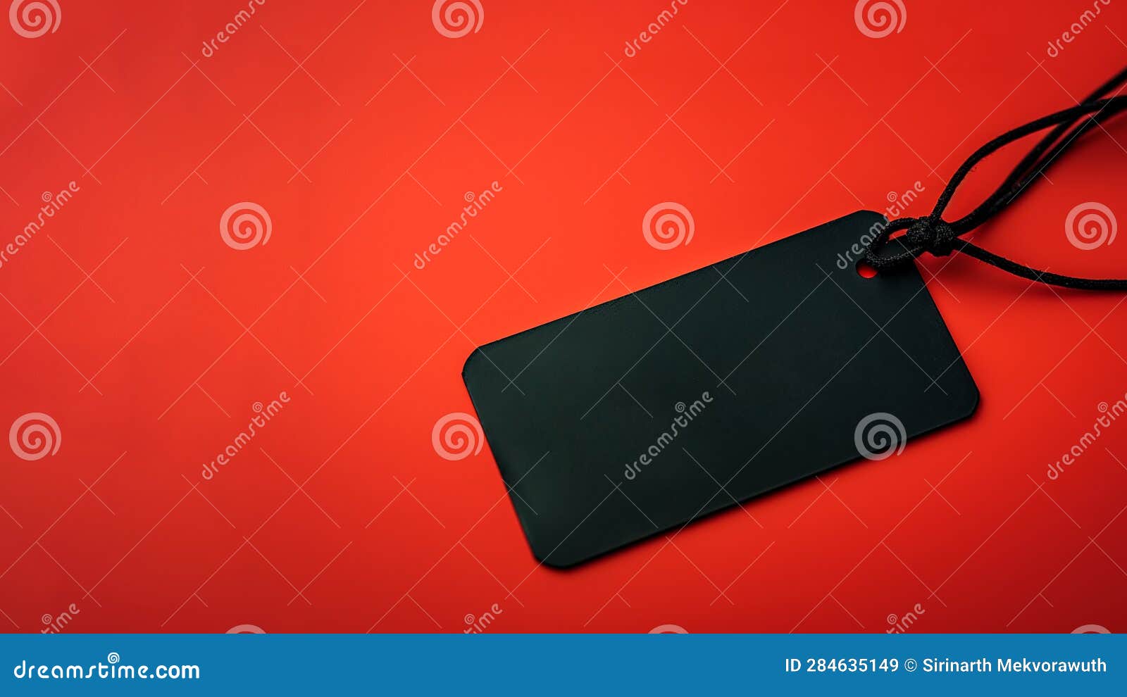 Black Empty Price Tag on Red Background. Black Friday Concept, Template ...