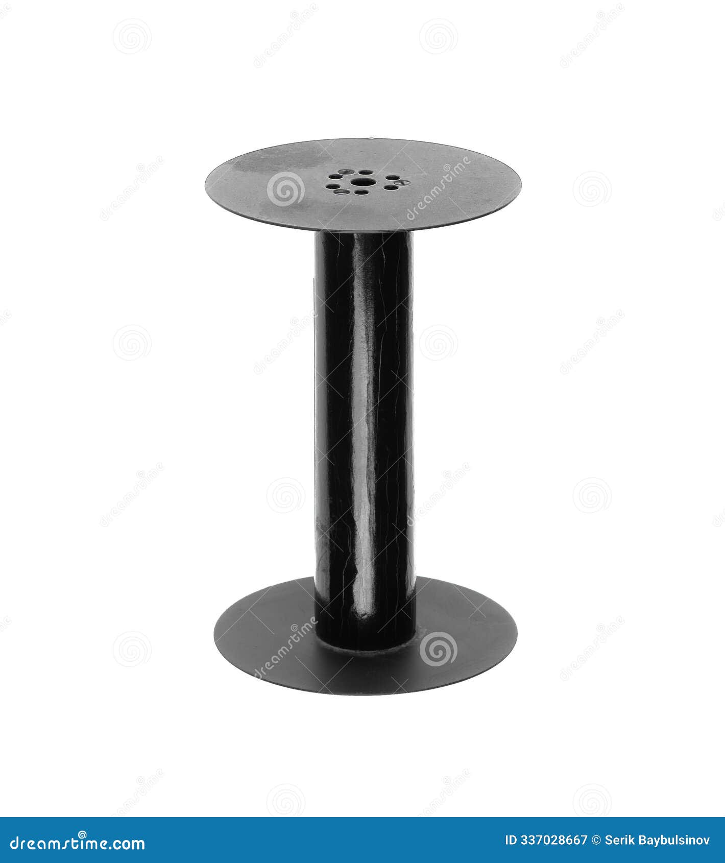 Black Empty Spool Isolated on White Stock Image - Image of wire, large ...