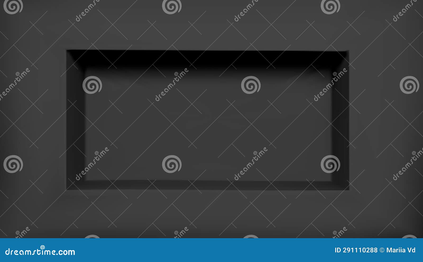 Black Empty Wall Shelf Box Background Vector. Museum Niche Space Design ...