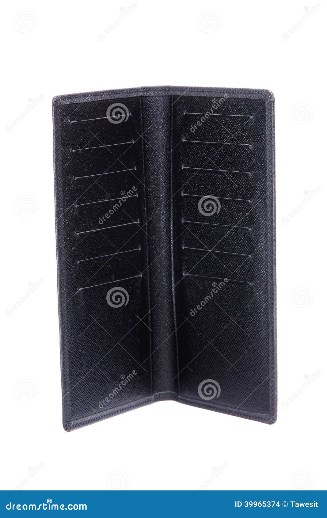 Black empty wallet stock photo. Image of white, business - 39965374