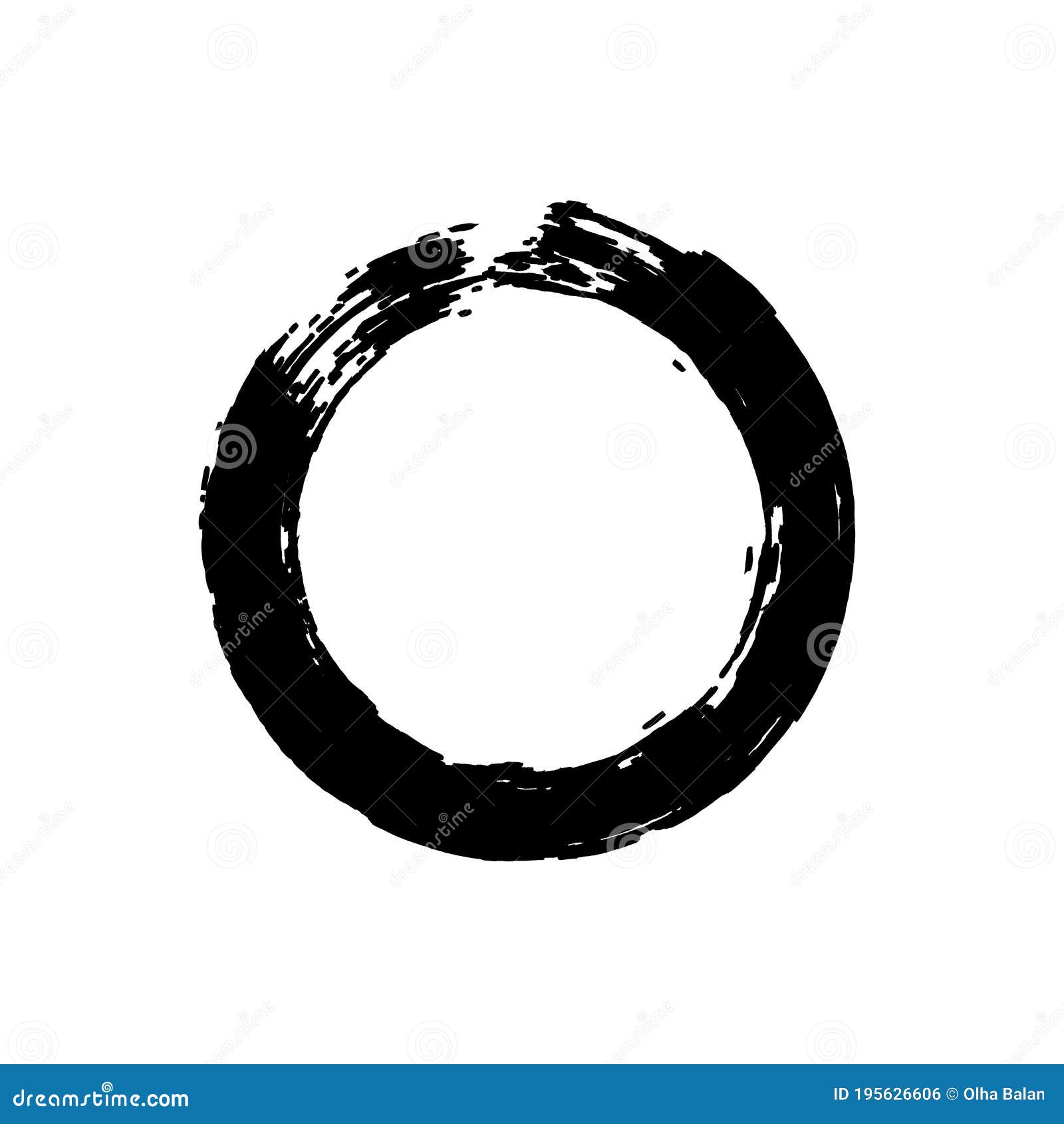 Black enso symbol vector stock vector. Illustration of editable - 195626606