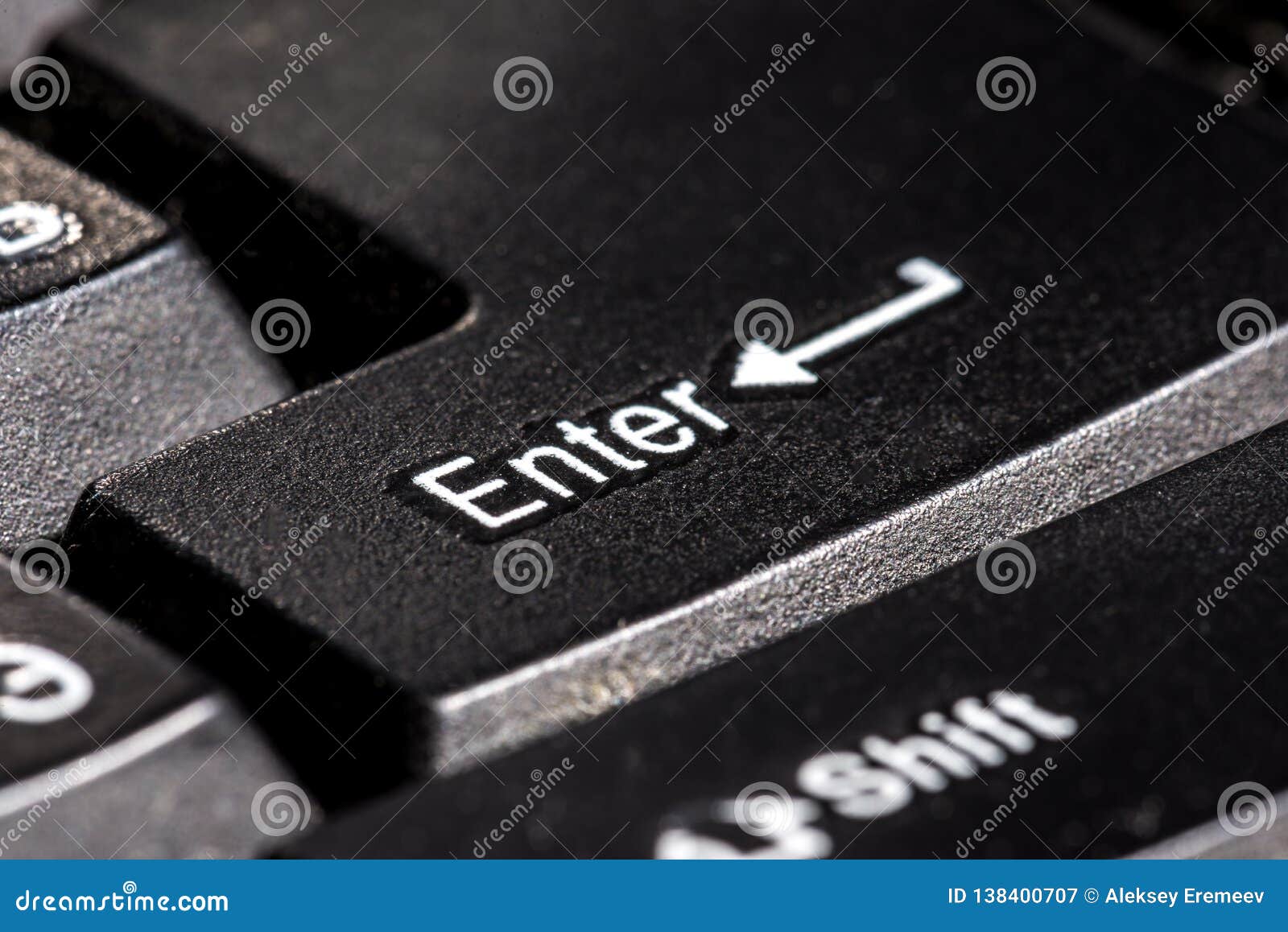 Black Enter Keypad Close Up Stock Image - Image of hope, management ...