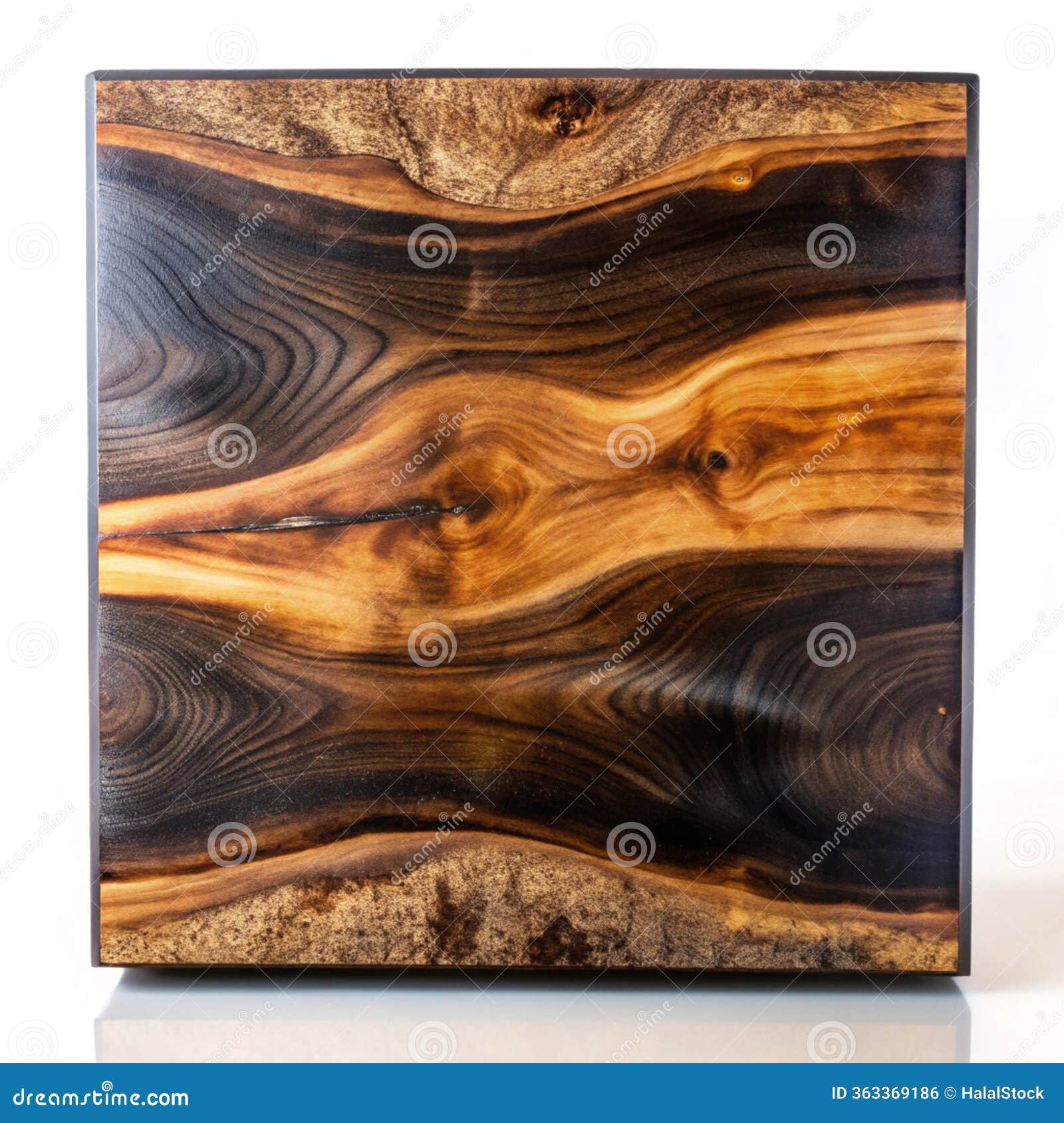 Black Epoxy Resin Panel with Walnut, Texture for Design Stock Photo ...