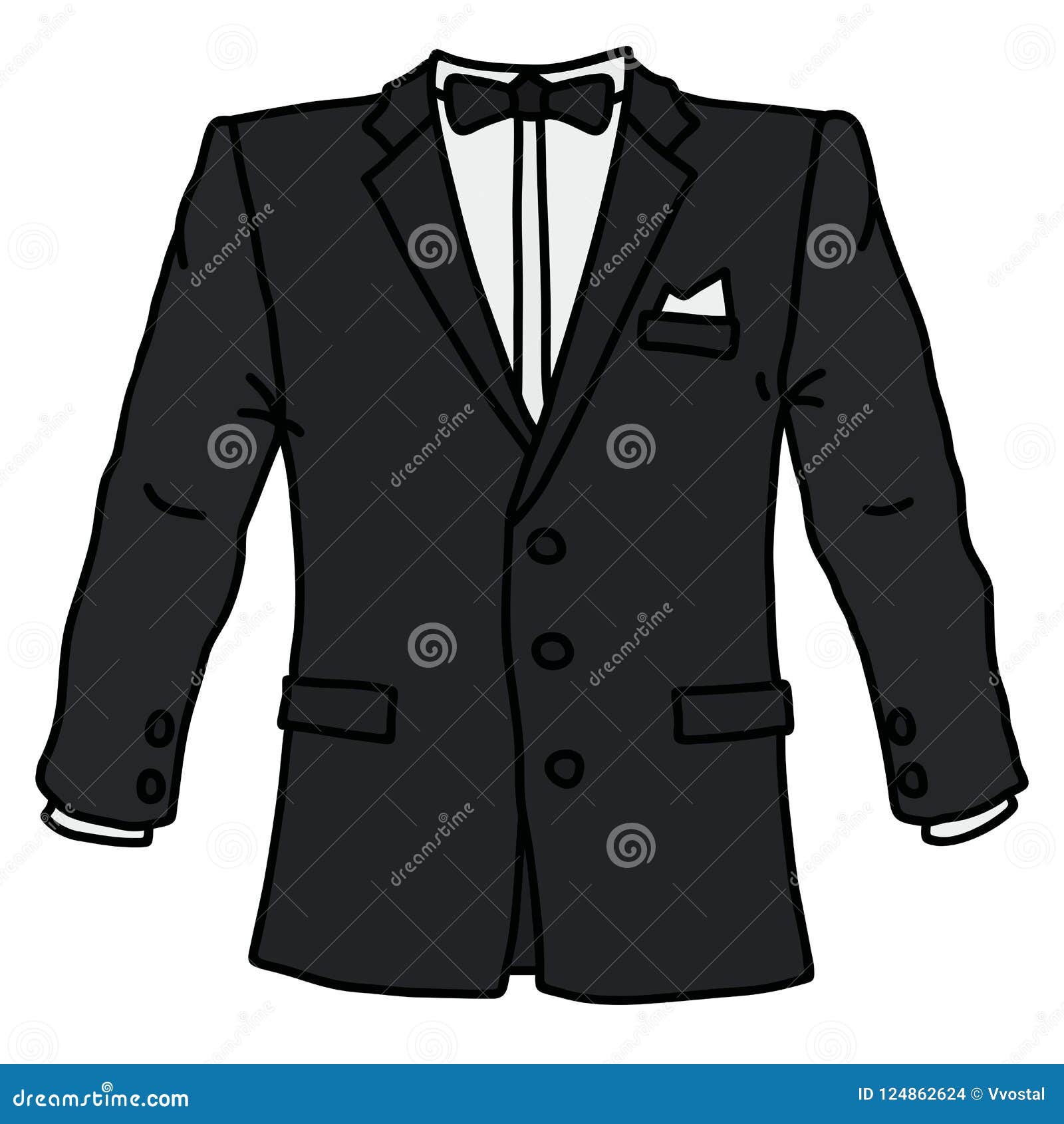 The black evening jacket stock vector. Illustration of dark - 124862624