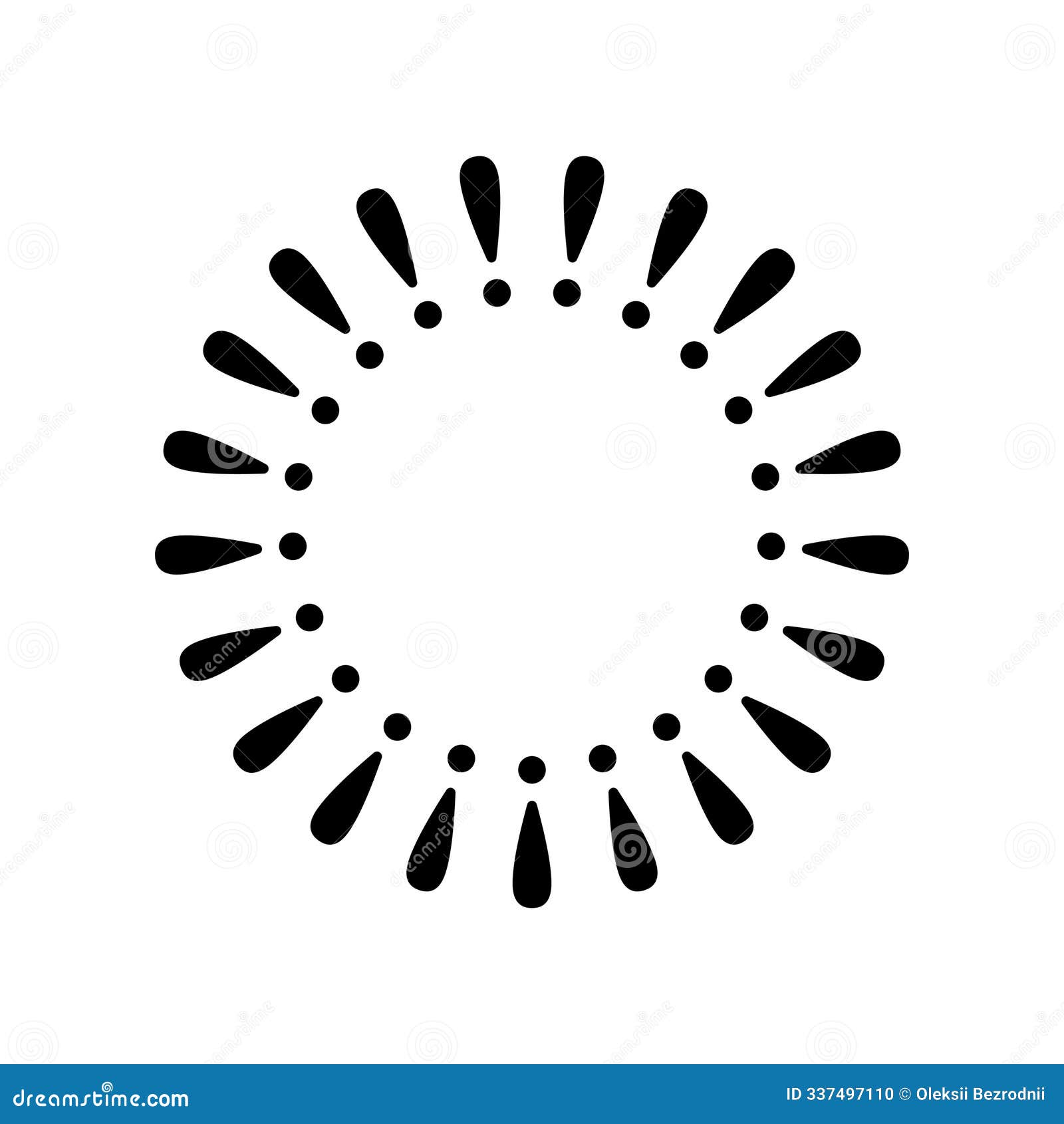 Black exclamation mark . stock illustration. Illustration of round ...